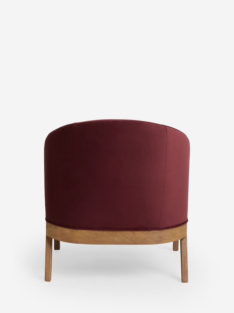 Buy Bronx Frame Soft Velvet Cranberry Red Turner Wooden Accent Chair ...
