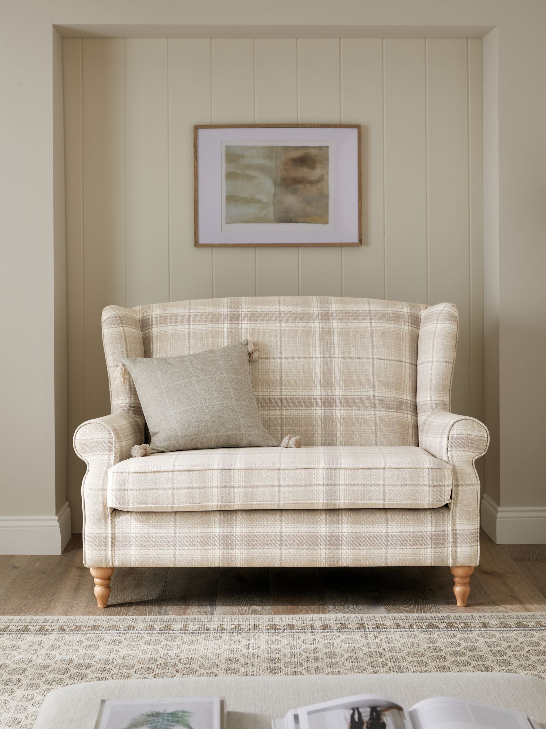 Buy Versatile Check Light Natural Sherlock Small Sofa from the Next UK ...