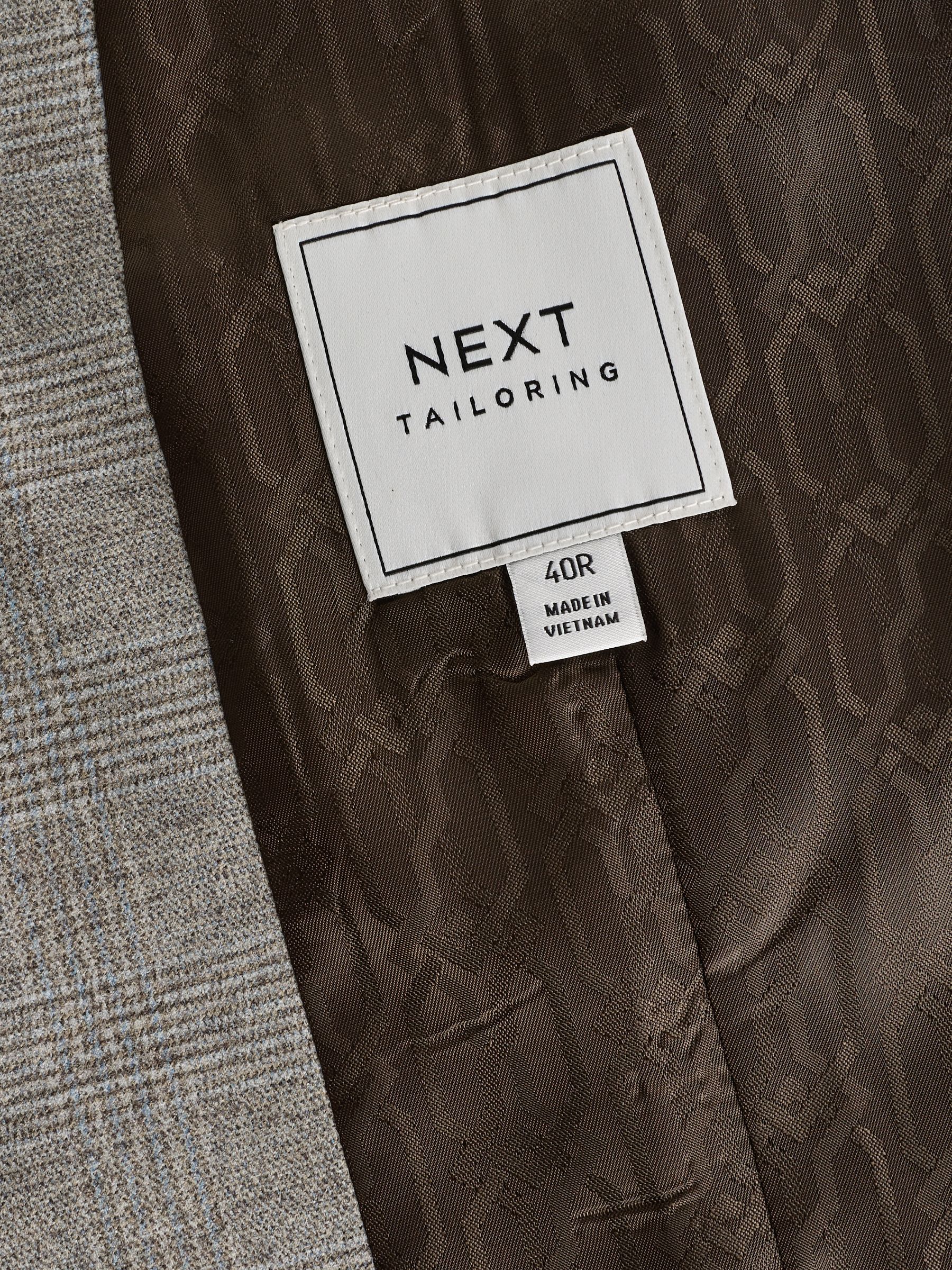 Buy Neutral Slim Fit Check Suit Waistcoat from the Next UK online shop