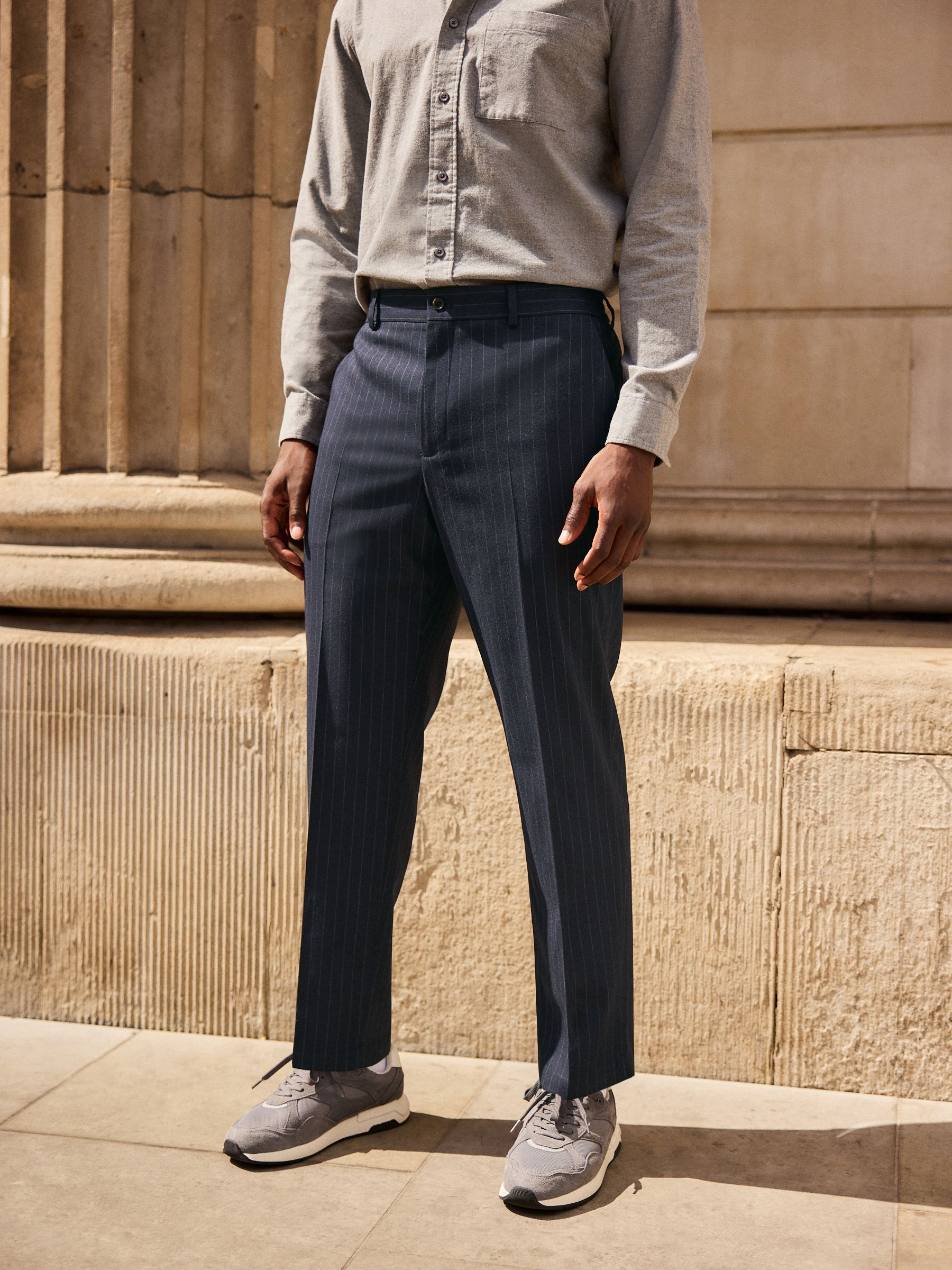 Buy Navy Blue Stripe Formal Joggers from the Next UK online shop