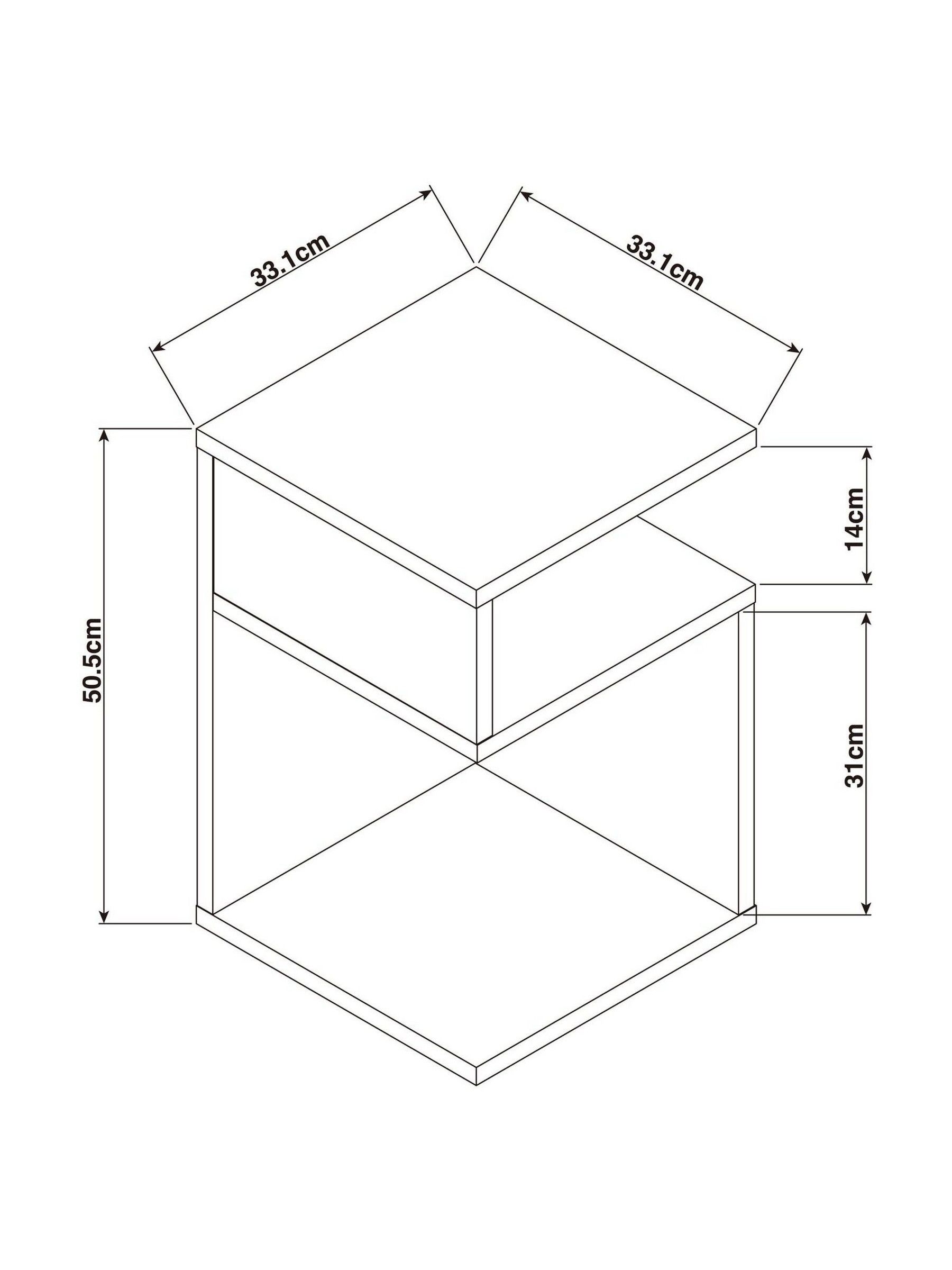 Buy Light Bronx Oak Effect Side Table from the Next UK online shop