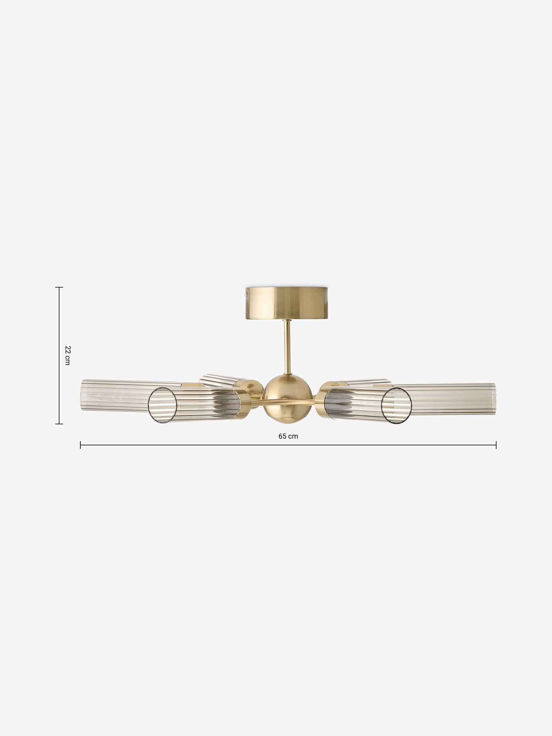 Buy MADE.COM Champagne Gold Verona Flush Ceiling Light Fitting from the ...