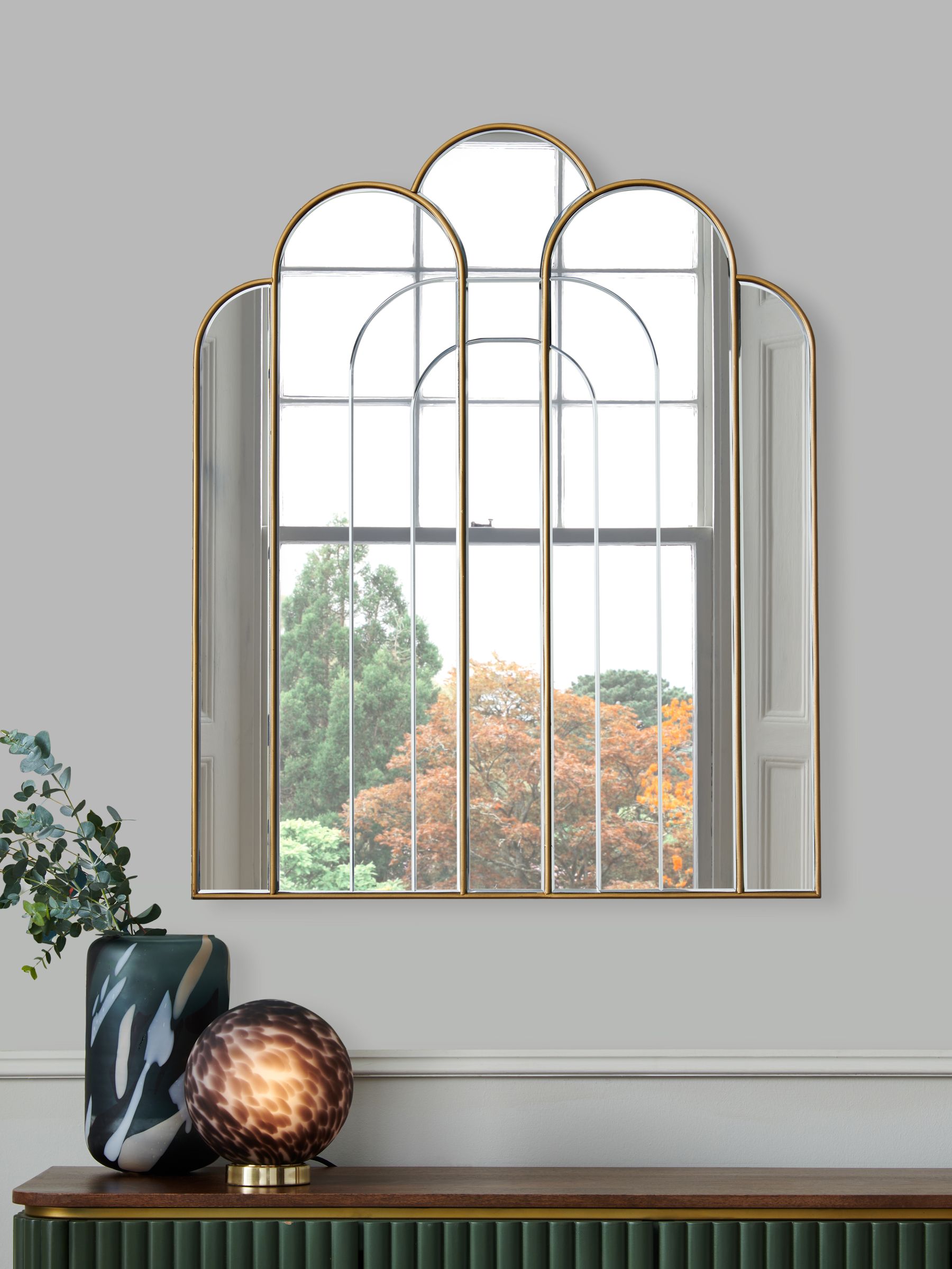 Buy Clarke & Clarke Gold Arched Decor Mirror from Next Ireland