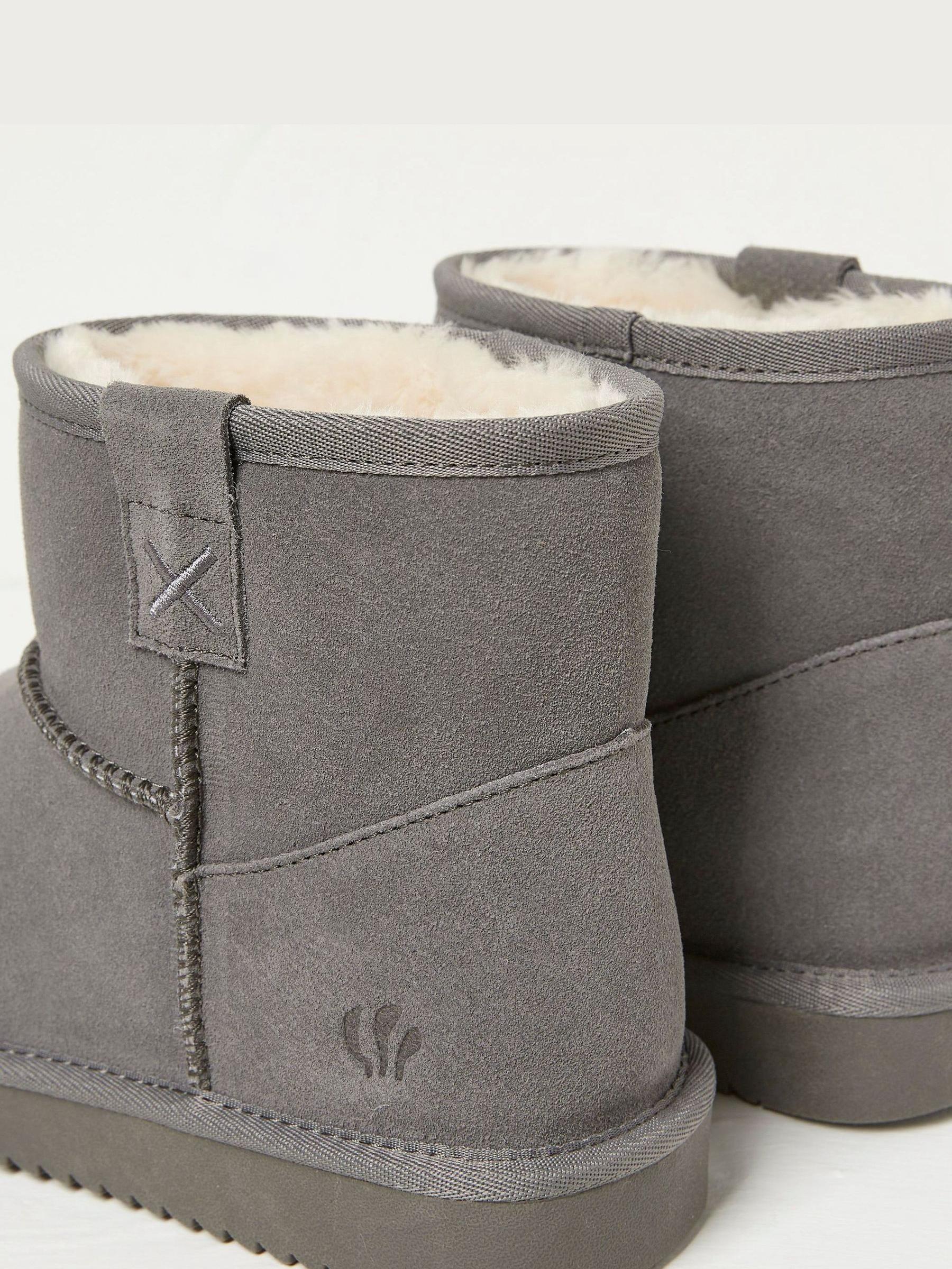 Buy FatFace Grey Suede Slipper Boots from Next Ireland