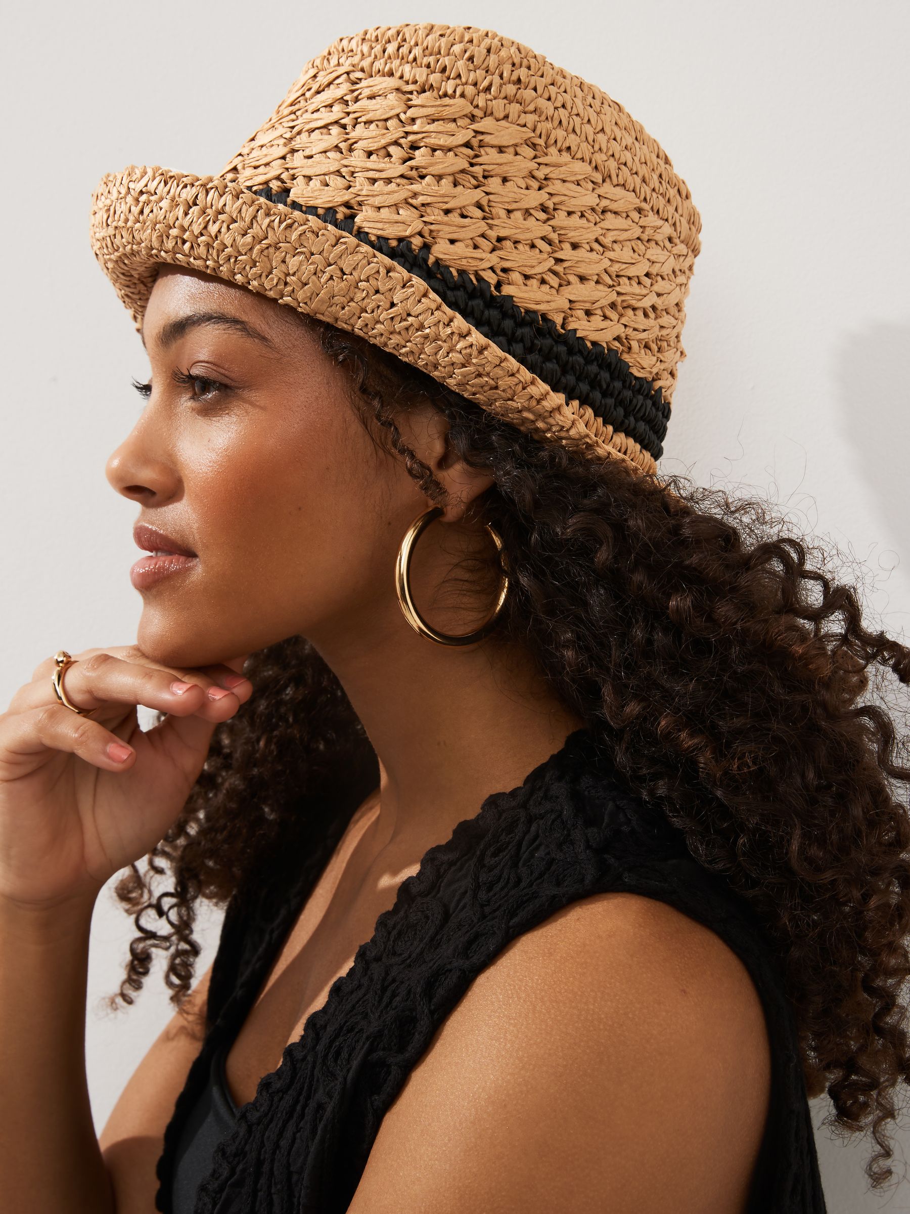 Buy Neutral and Black Trilby Hat from the Next UK online shop