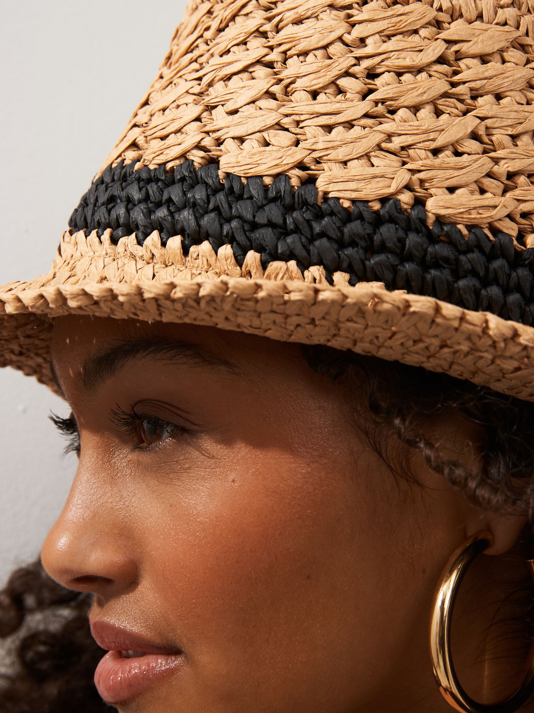 Buy Neutral and Black Trilby Hat from the Next UK online shop