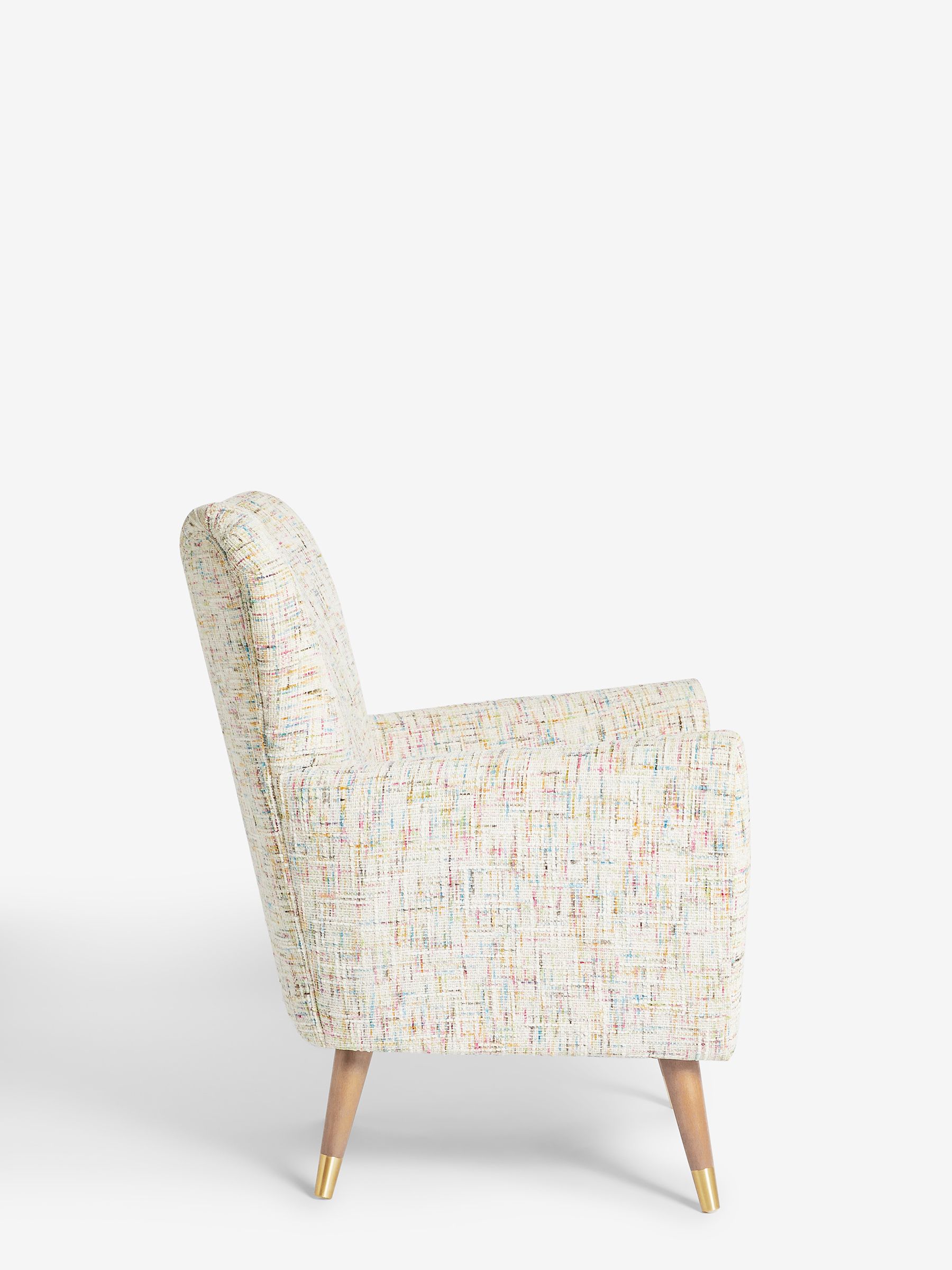 Buy Multi Coloured Chenille Natural Wilson Highback Armchair from the ...