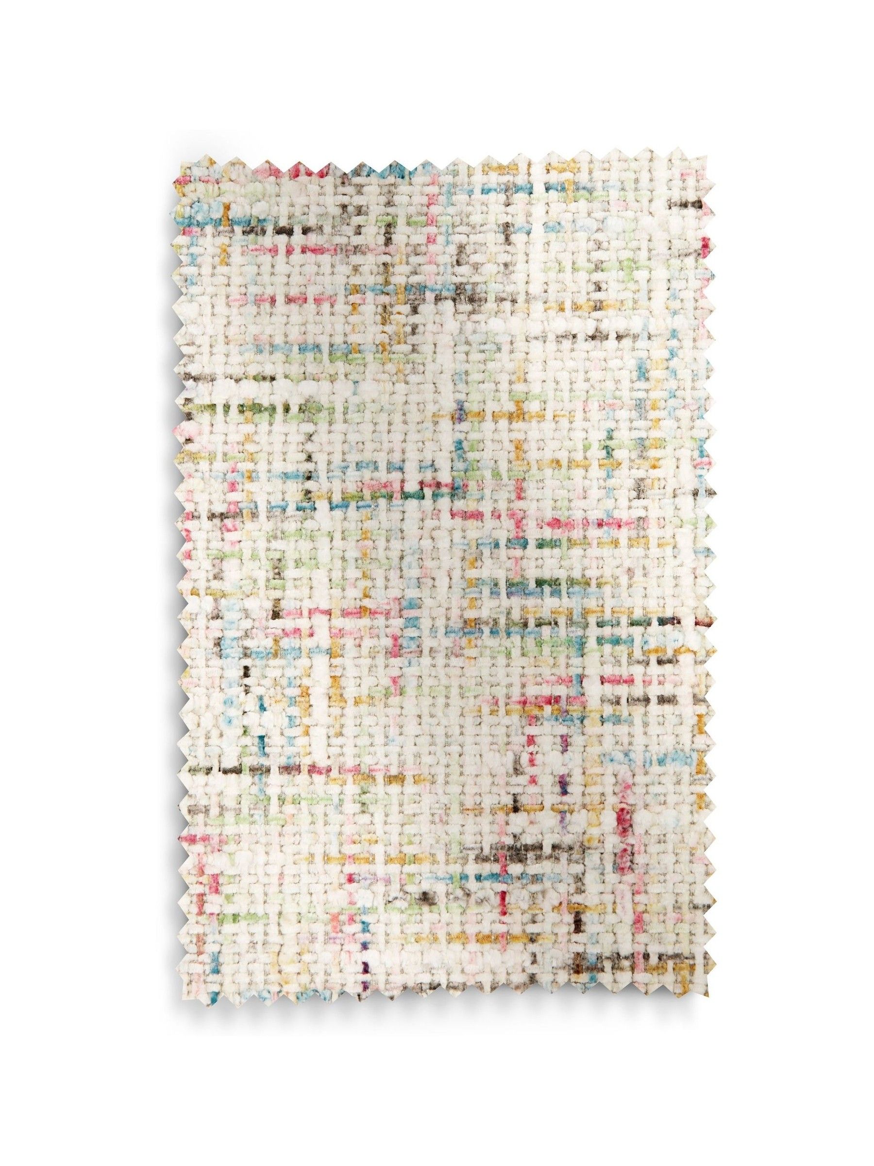 Buy Multi Coloured Chenille Natural Wilson Highback Armchair from the ...