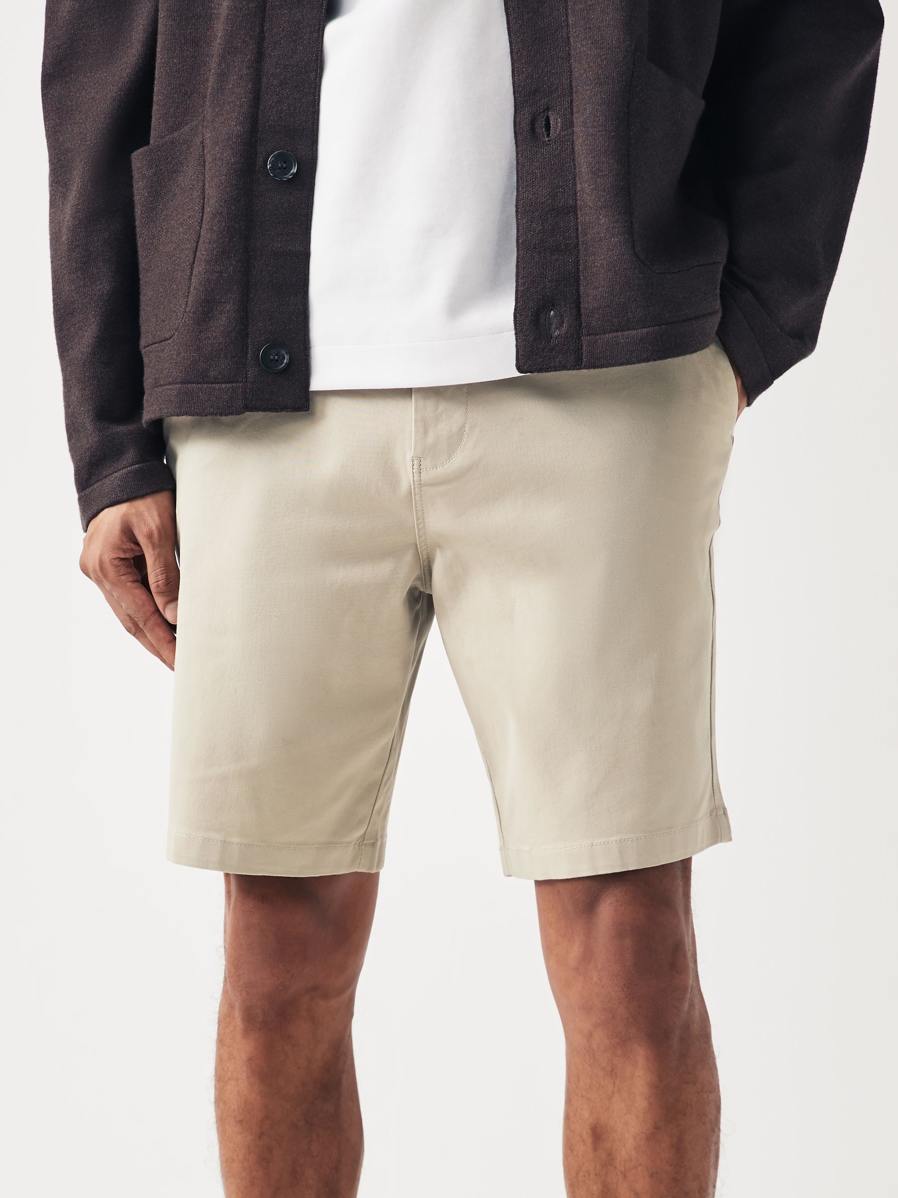 Buy Stone Slim Fit Stretch Chinos Shorts from the Next UK online shop