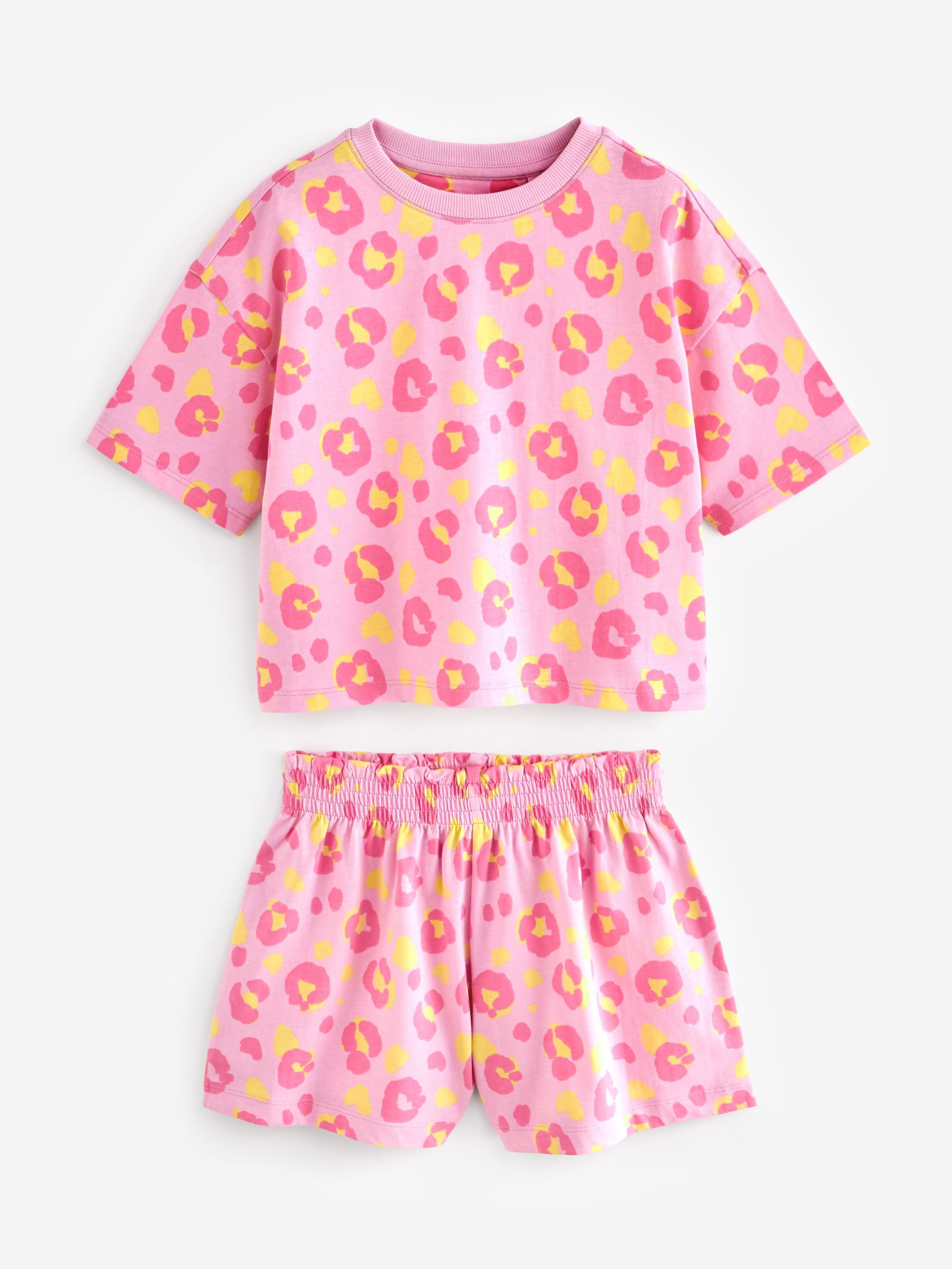 Buy Pastel Leopard Print Short Pyjamas 3 Pack (3-16yrs) from the Next ...