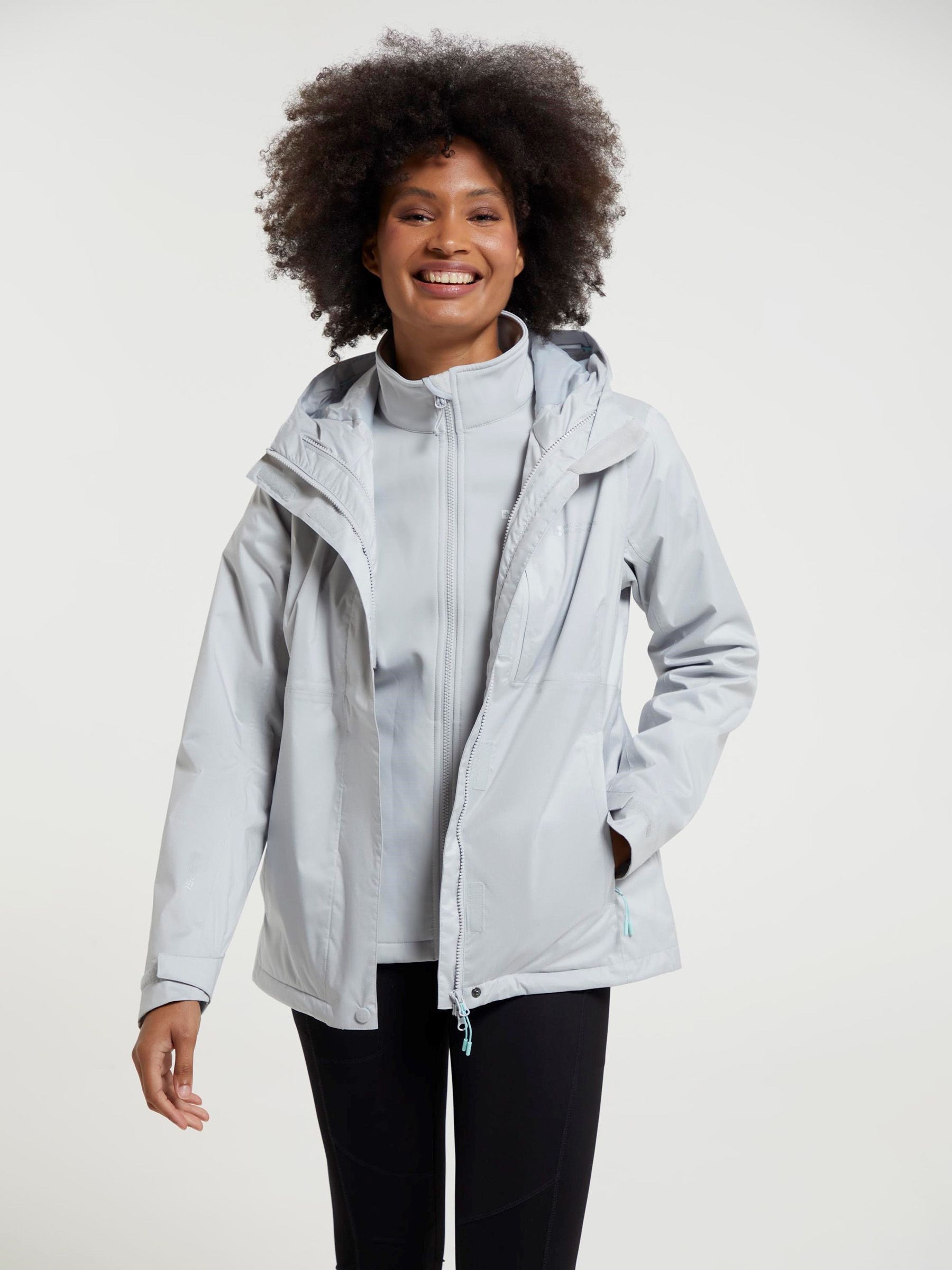 Buy Mountain Warehouse Grey Womens Whirlwind Waterproof 3 In 1 Jacket ...