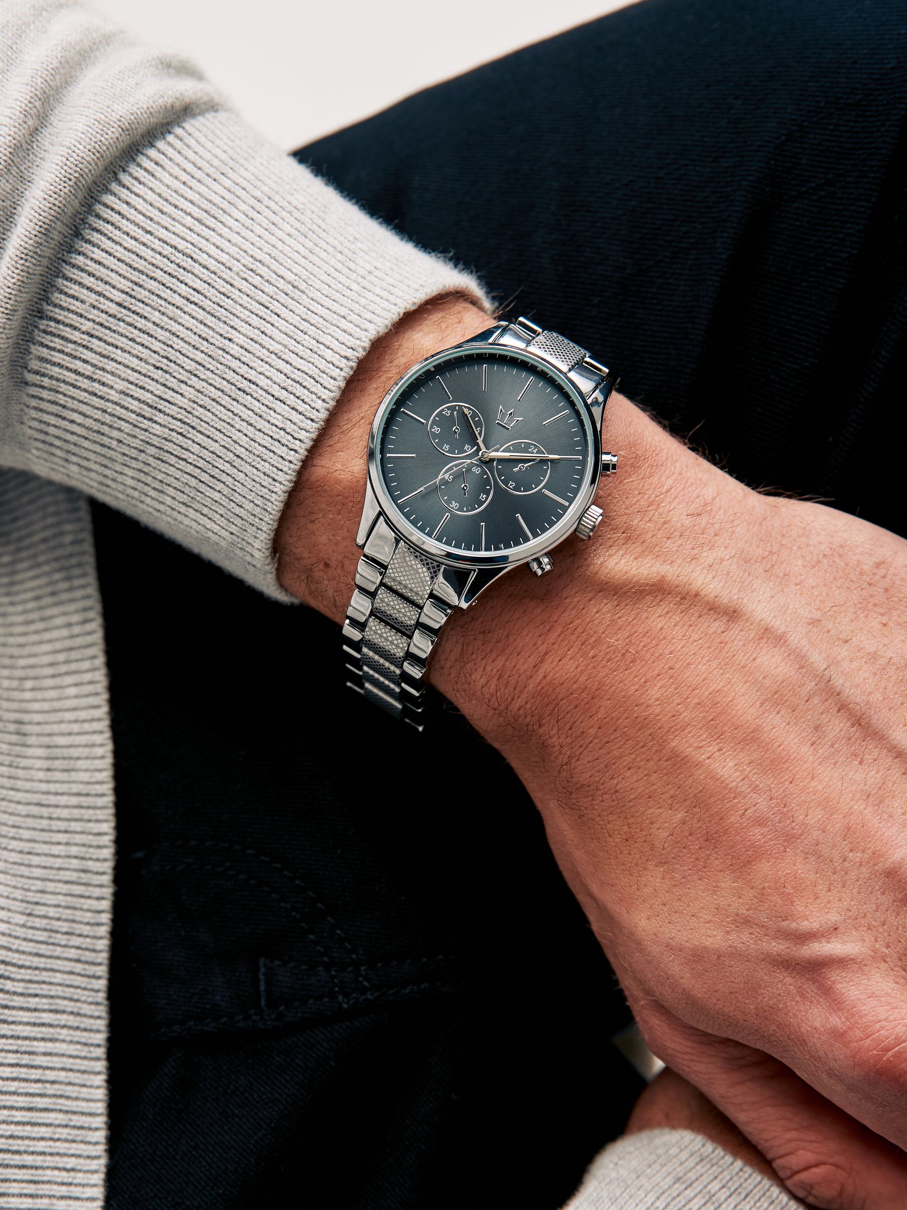 Buy Silver Tone Pattern Bracelet Watch from the Next UK online shop