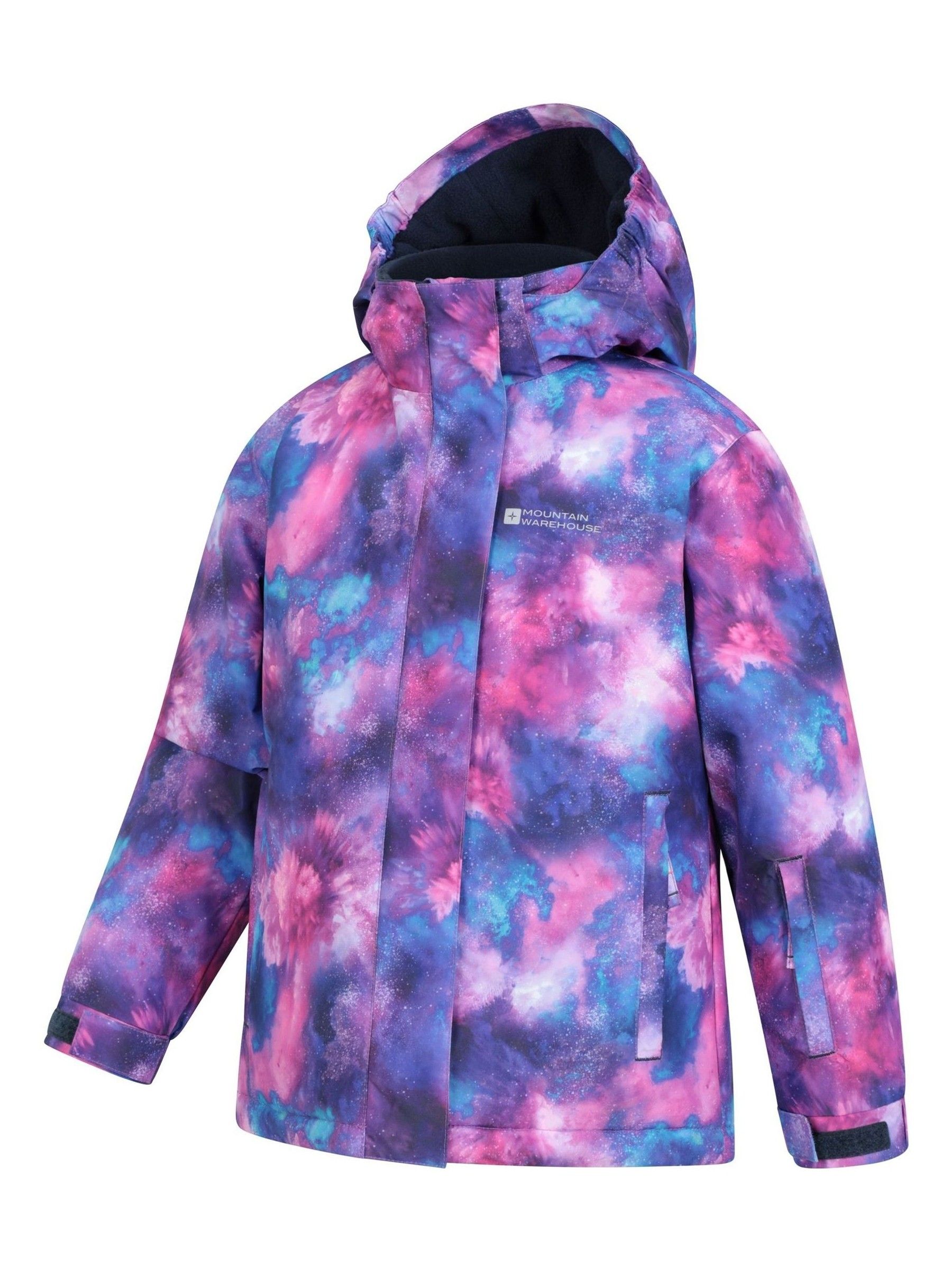 Buy Mountain Warehouse Purple Kids Snowdrop Printed Ski Jacket from the ...