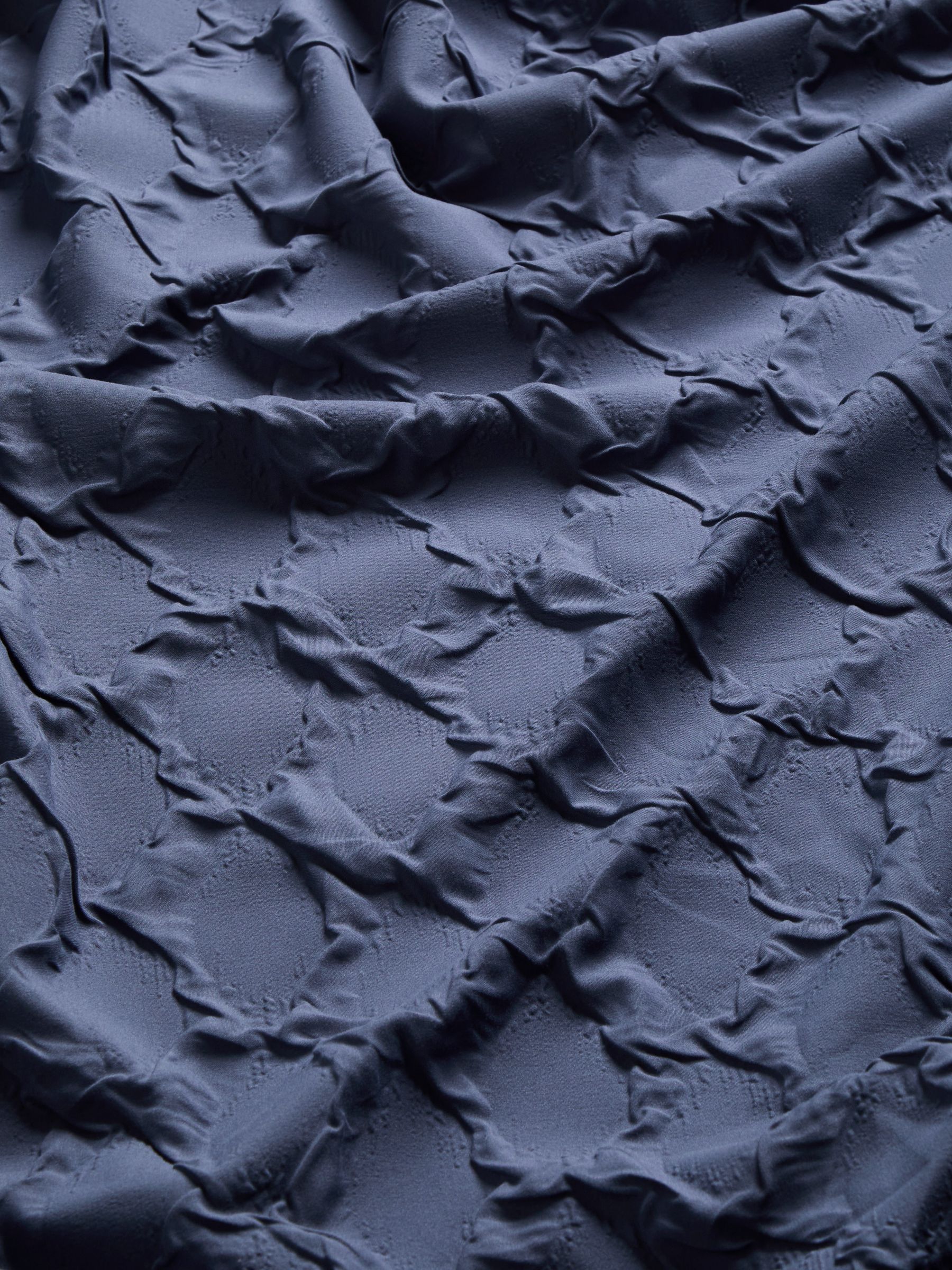 Buy Blue Navy Textured Embossed Square Pattern Bedding Duvet Cover and ...