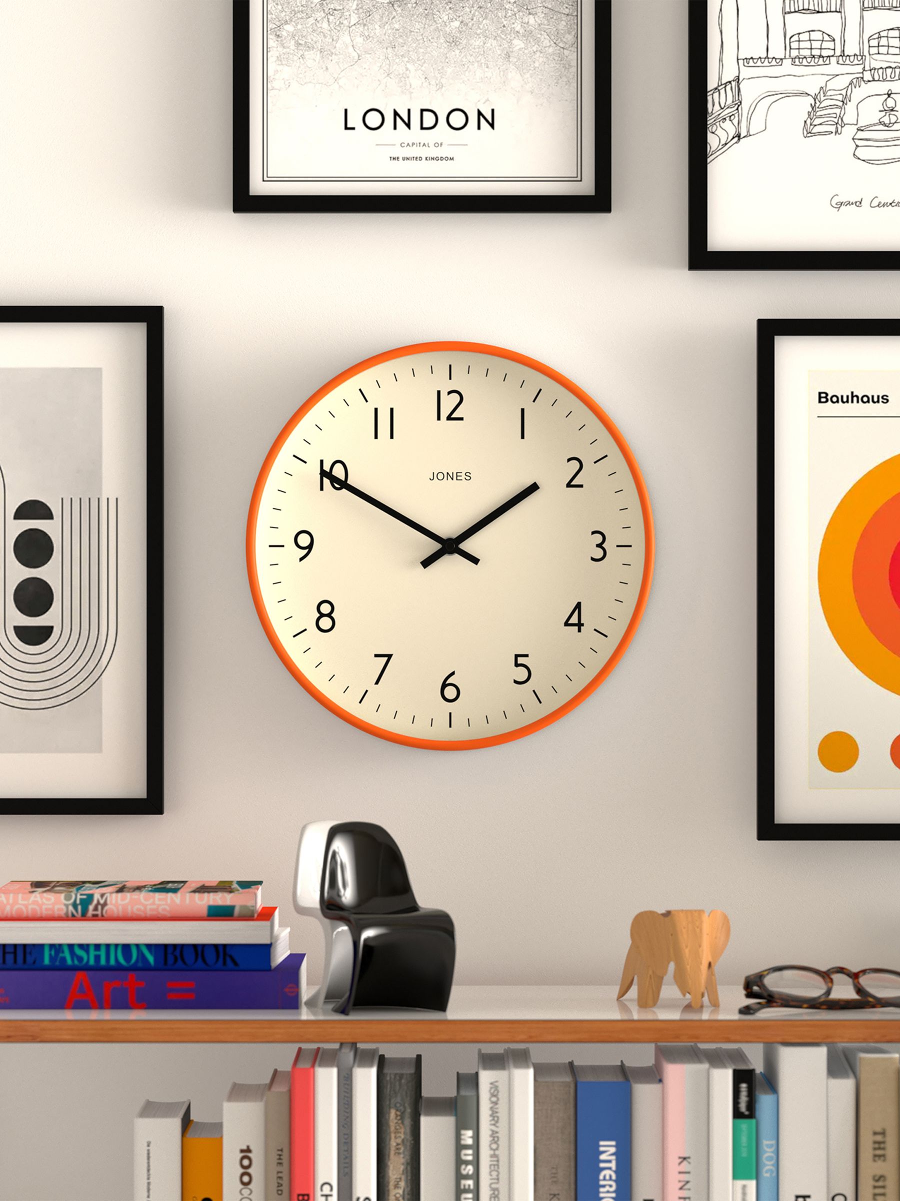 Buy Jones Clocks Fizzy Orange Studio Wall Clock 30cm from the Next UK ...