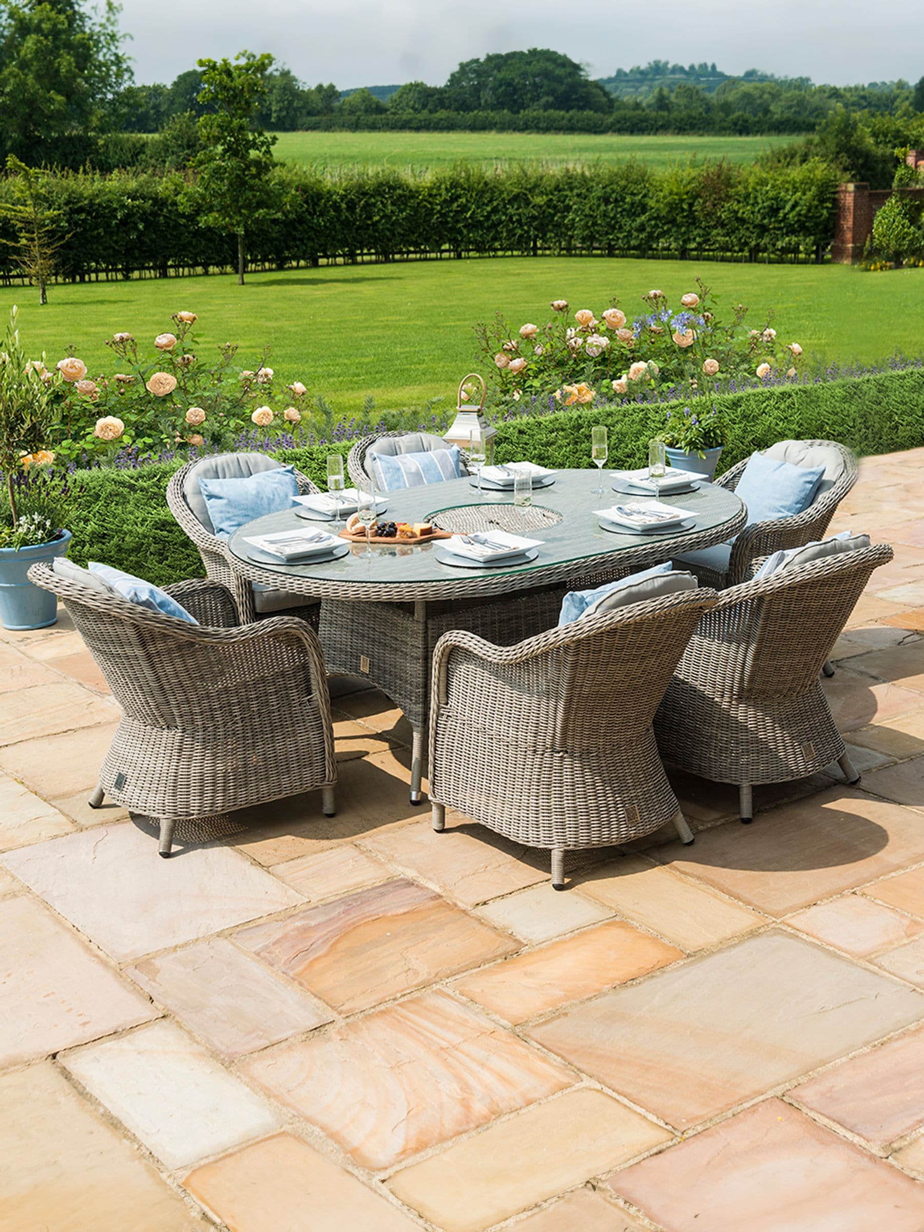 Buy Maze Light Grey top Garden Rattan