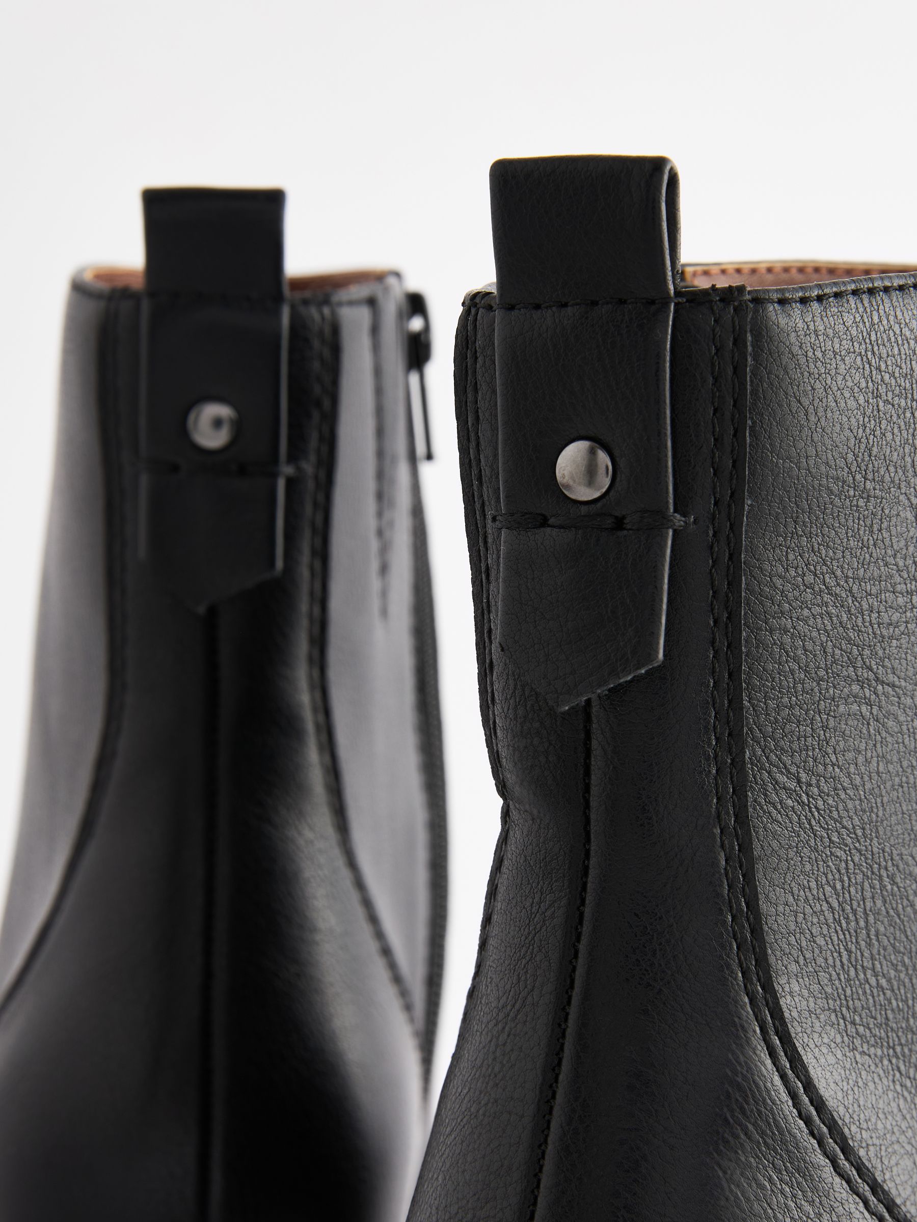 Buy Black Tumbled Standard/Wide Fit Forever Comfort® Cowboy Ankle Boots ...