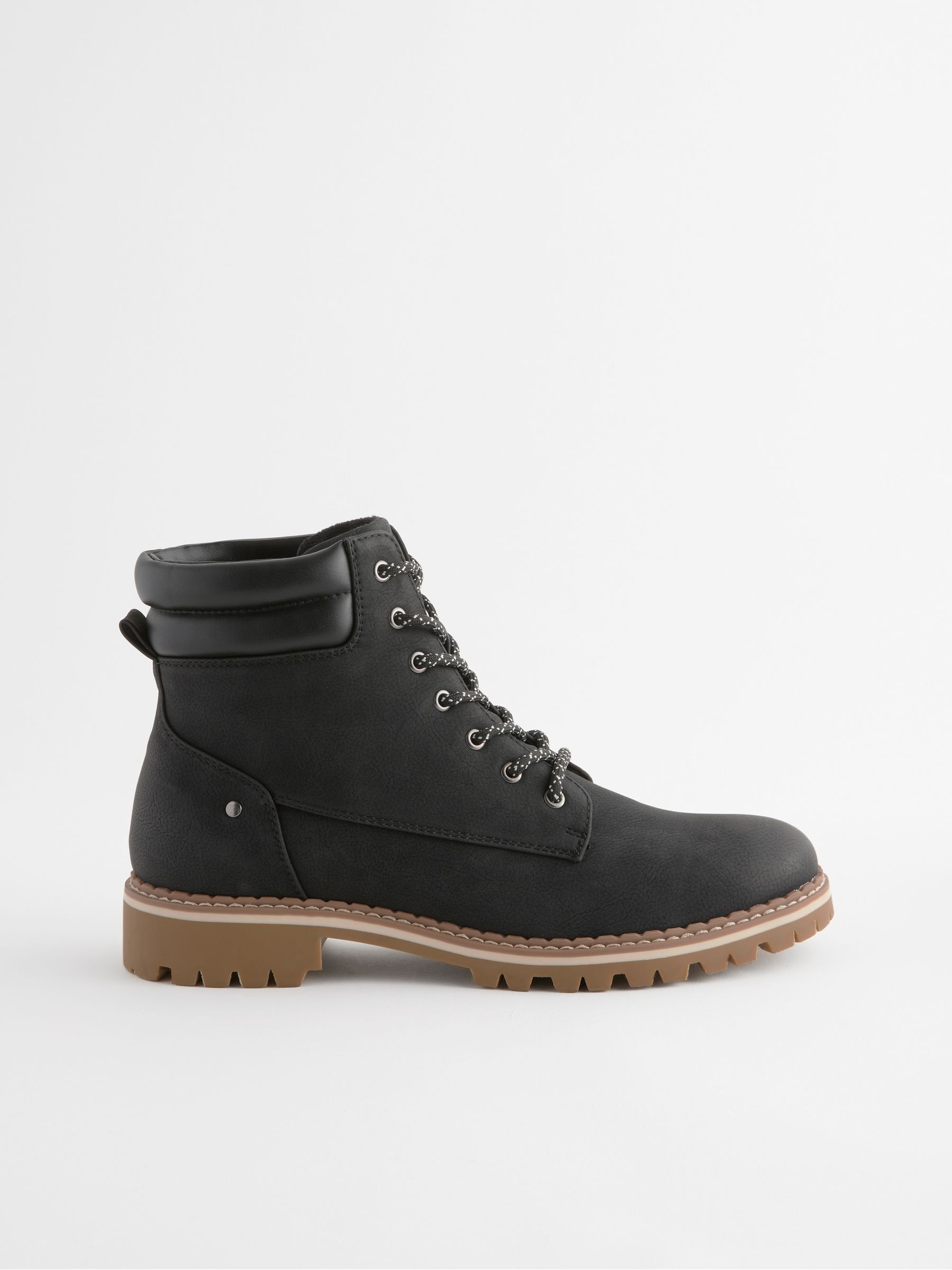 Buy Black Extra Wide Fit Forever Comfort® Casual Lace-Up Ankle Boots ...