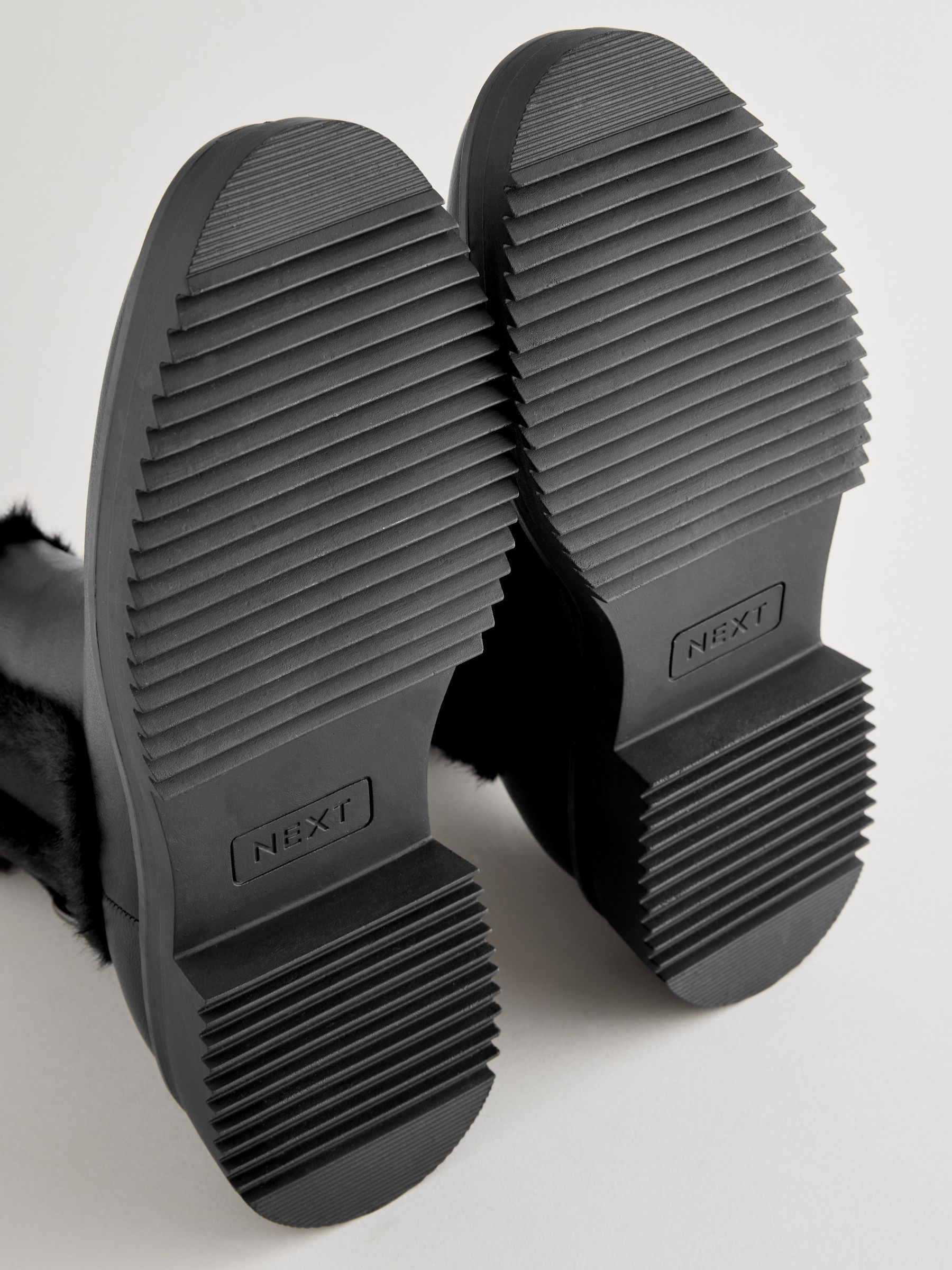 Buy Black Standard/Wide Fit Forever Comfort® Faux Fur Lined Chelsea ...