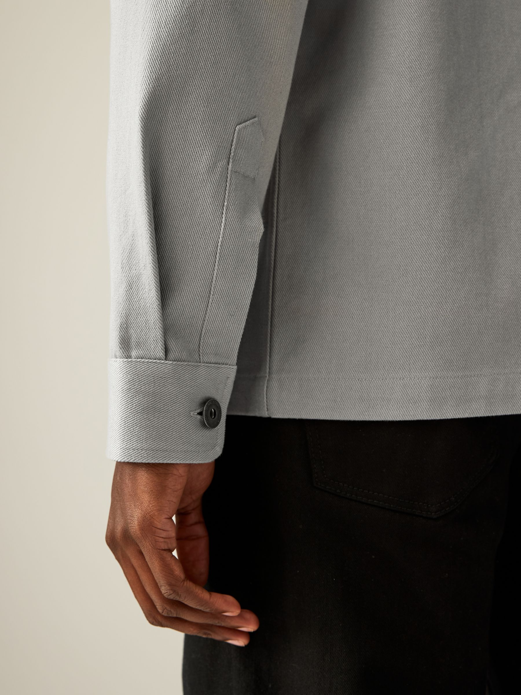 Buy Grey 100% Cotton Twin Pocket Shacket Overshirt from the Next UK ...