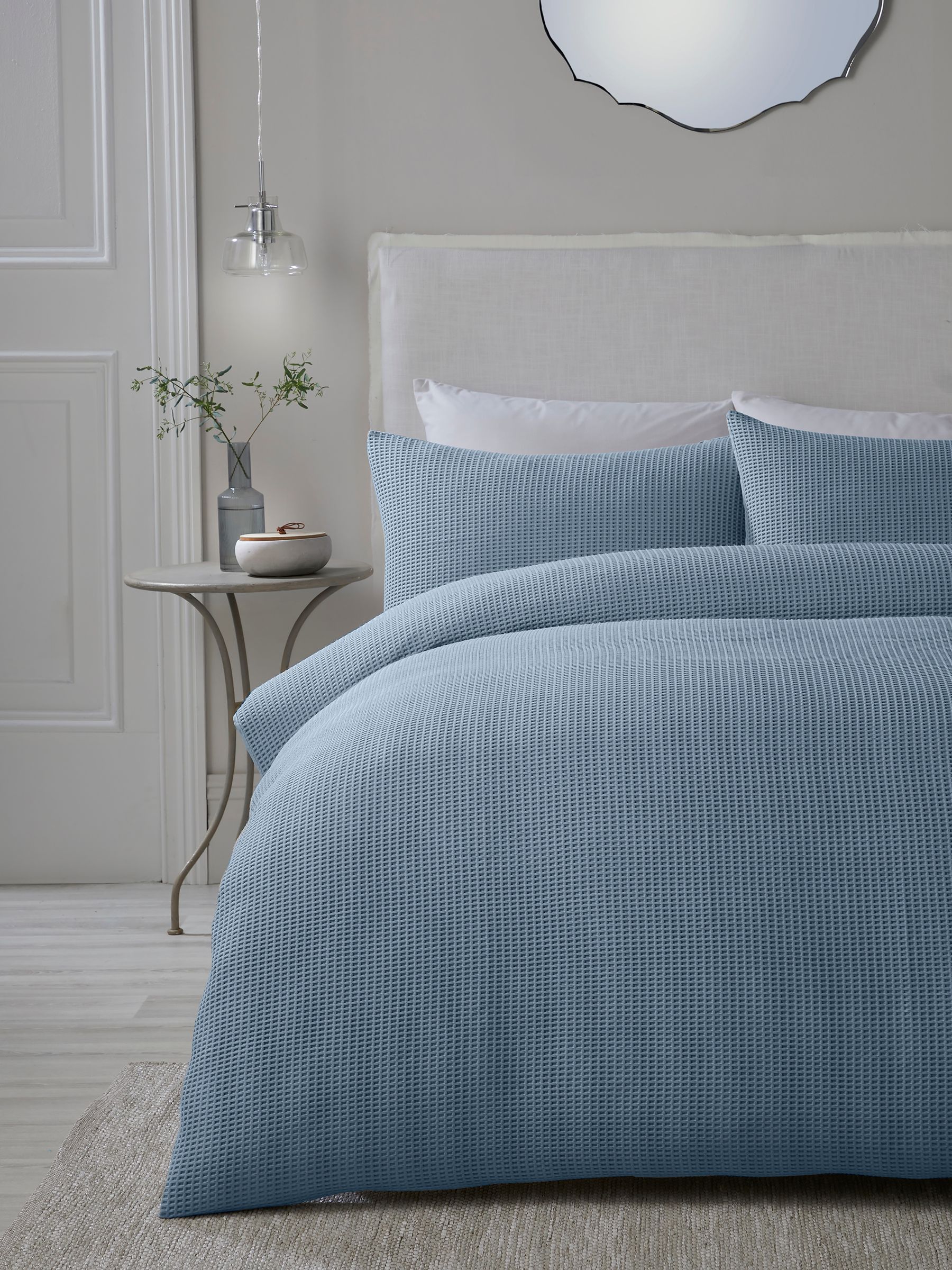 Buy Serene Blue Lindly Textured Duvet Cover Set from the Next UK online ...