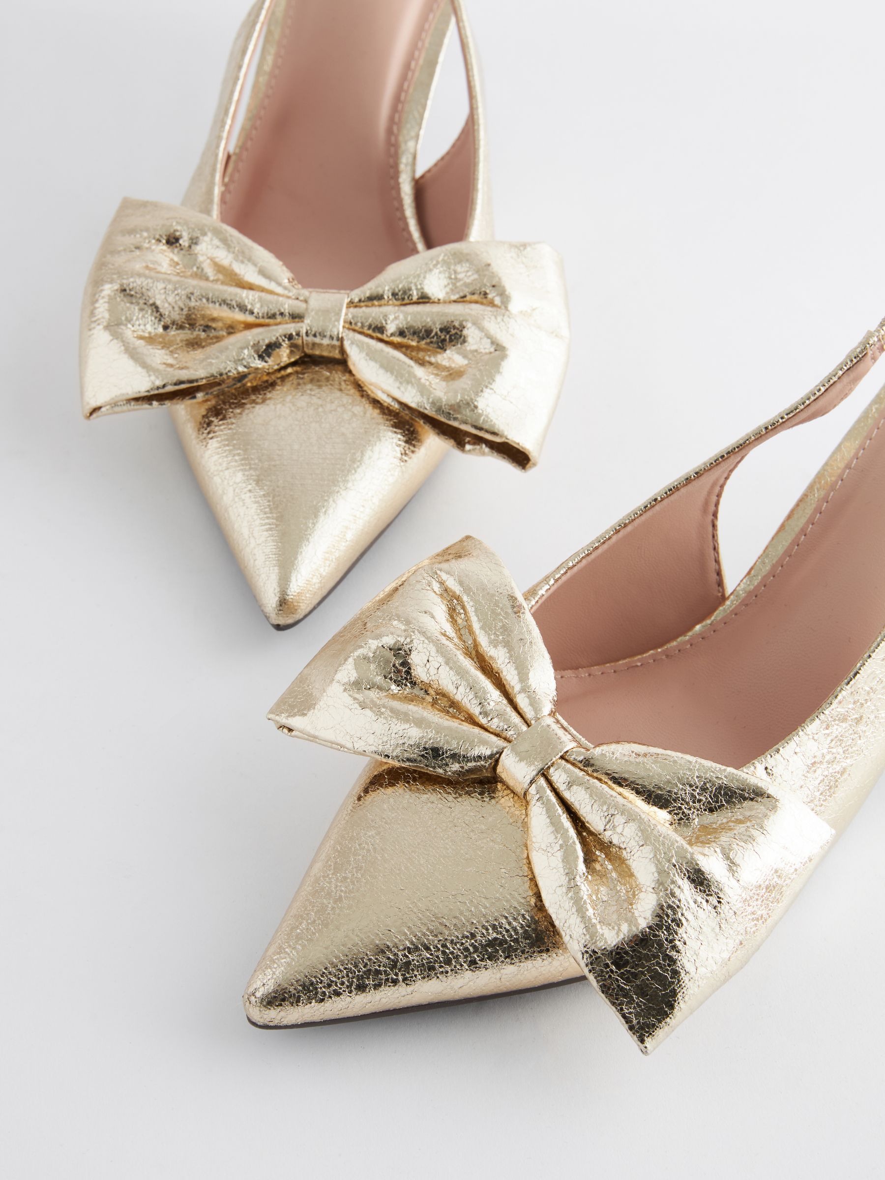 Buy Gold Standard Fit Forever Comfort® Bow Slingback Kitten Heels from ...