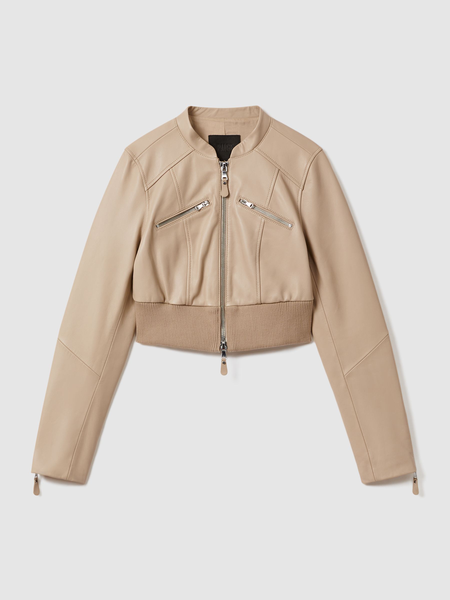Buy Paige Cropped Leather Jacket from the Next UK online shop