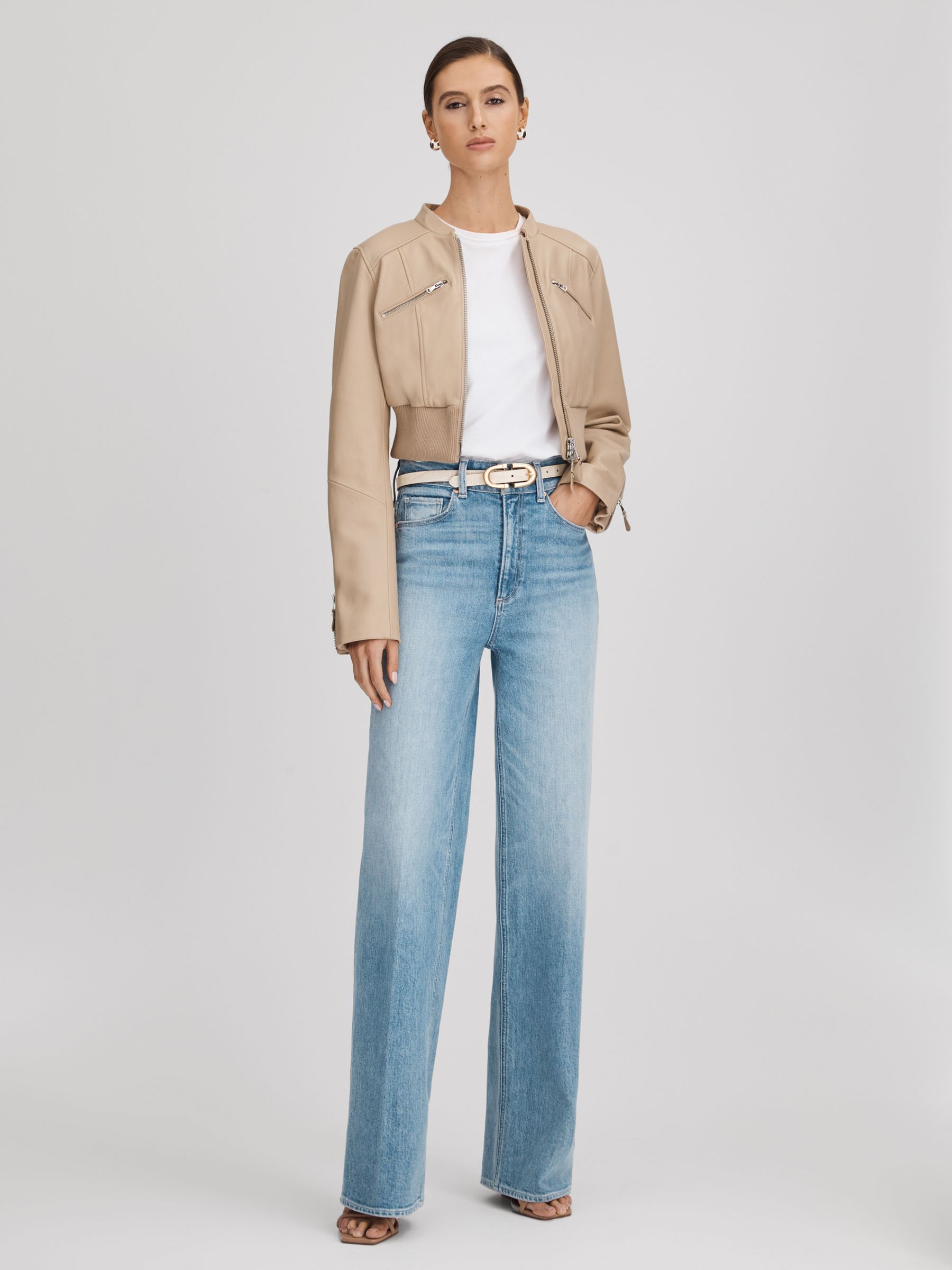 Buy Paige Cropped Leather Jacket from the Next UK online shop