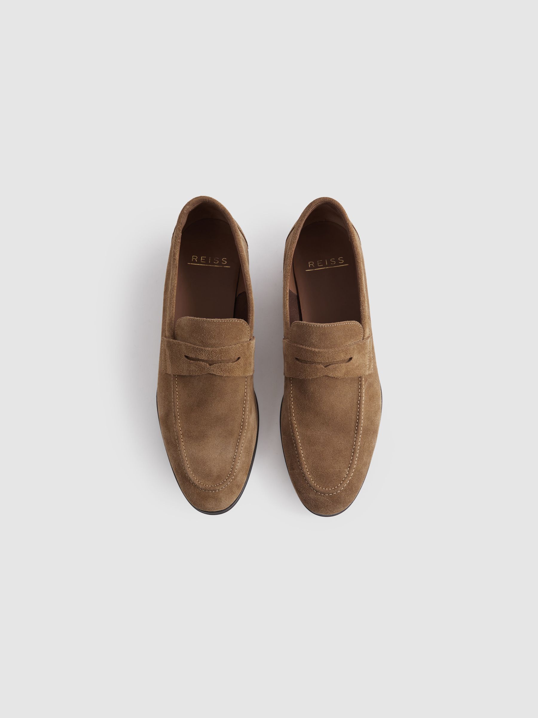 Buy Reiss Stone Bray Suede Suede Slip On Loafers from the Next UK ...