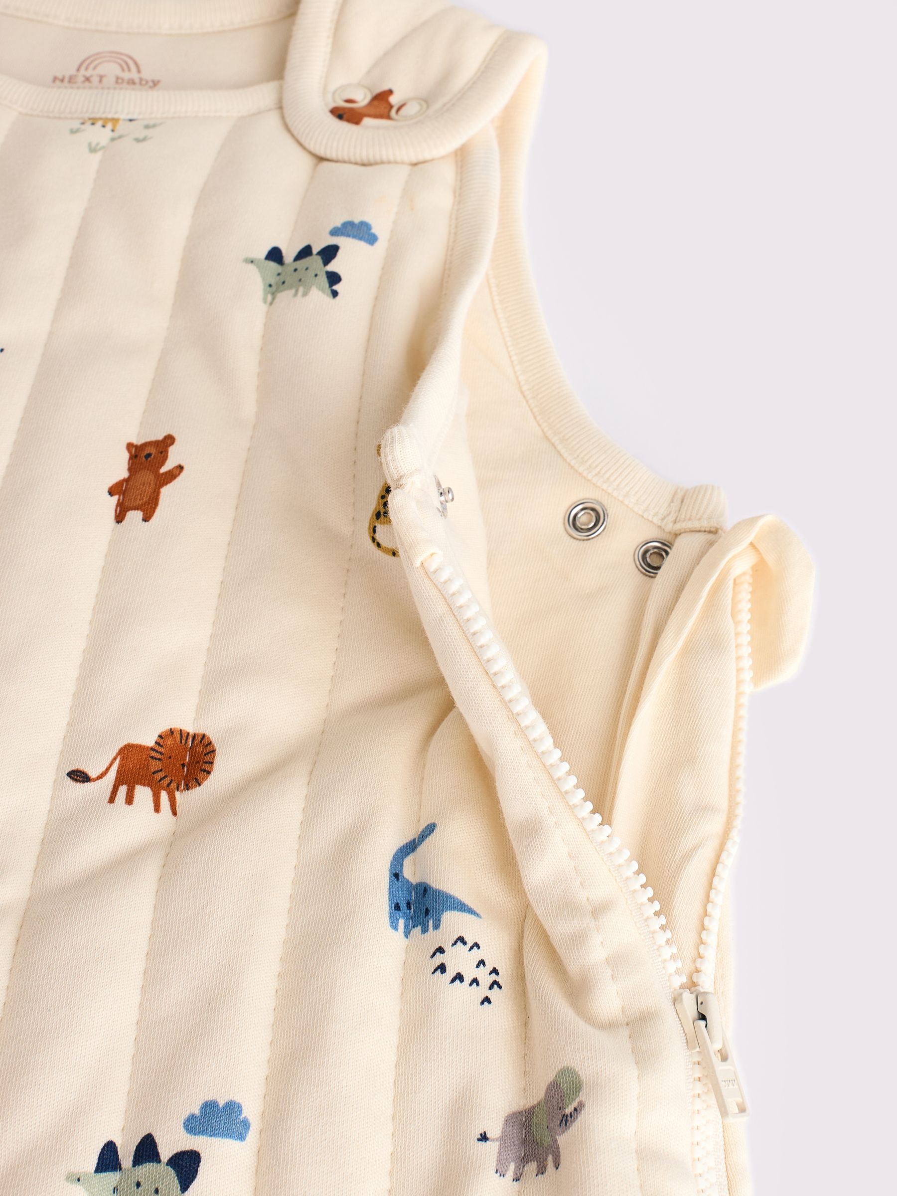 Buy Natural Quilted Jungle Baby 2.5 Tog 100% Cotton Sleep Bag from Next ...