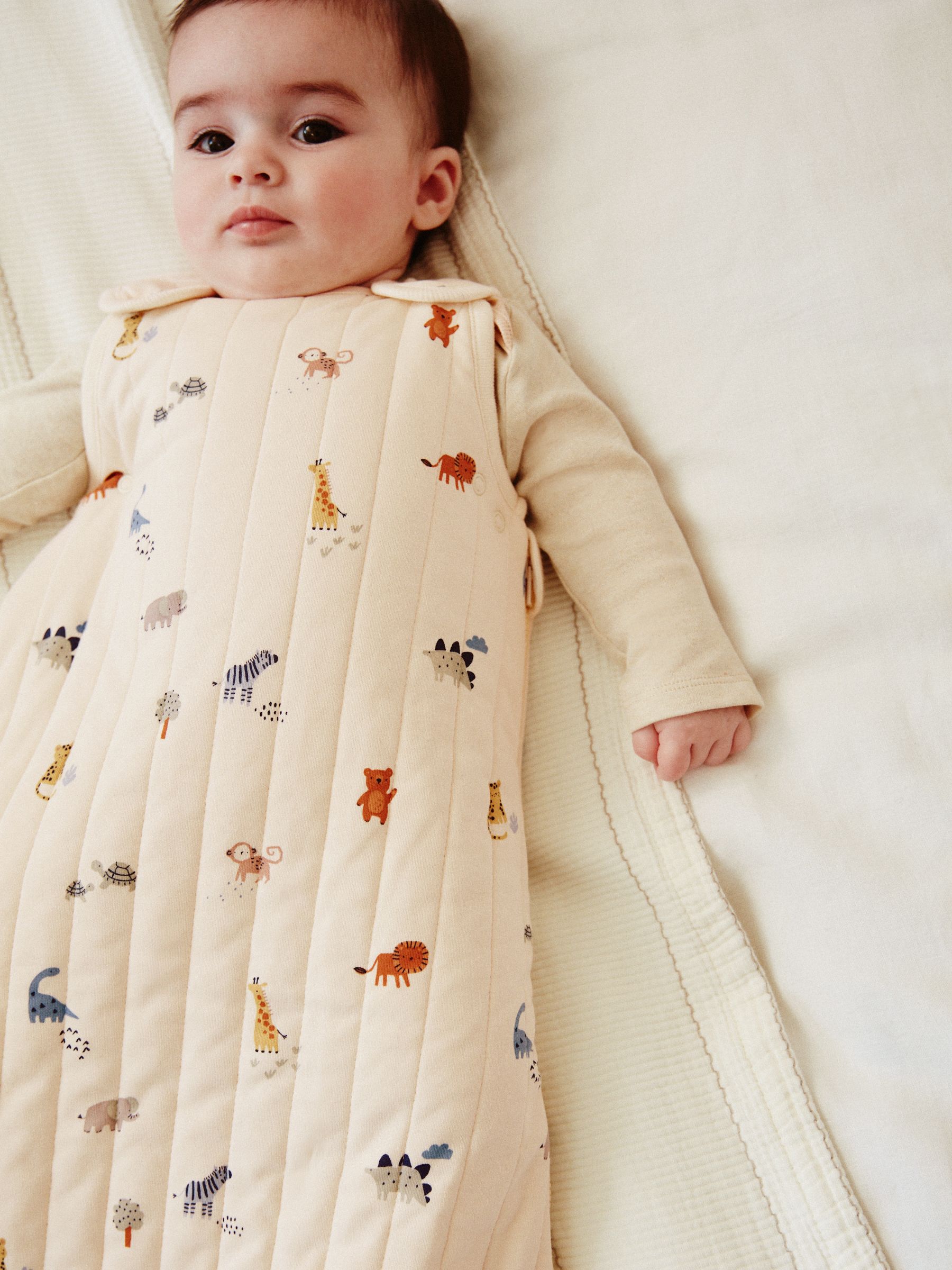 Buy Natural Quilted Jungle Baby 2.5 Tog 100% Cotton Sleep Bag from Next ...