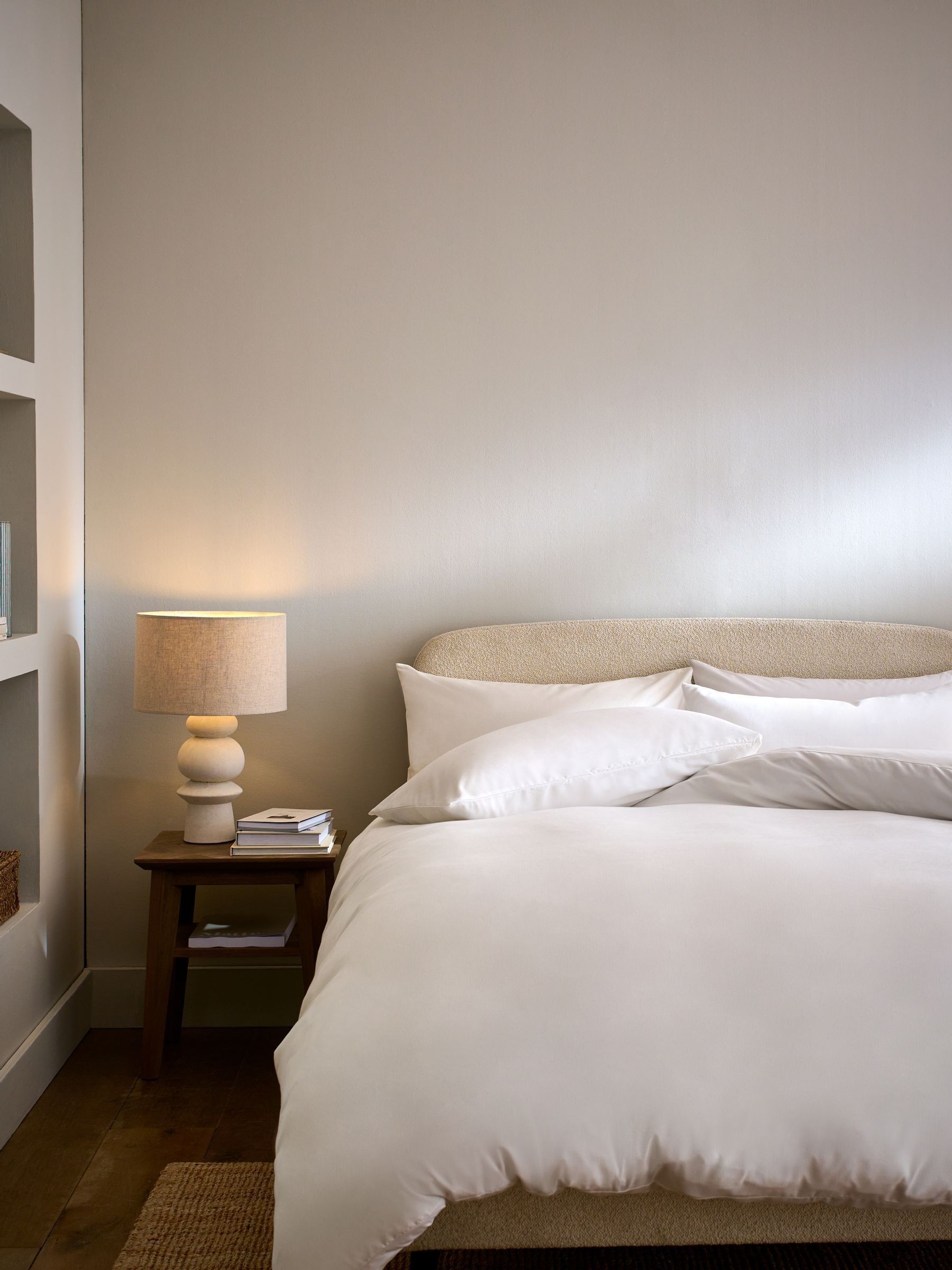 Buy Natural Oyster Casual Boucle Matson Upholstered Bed Frame from the ...