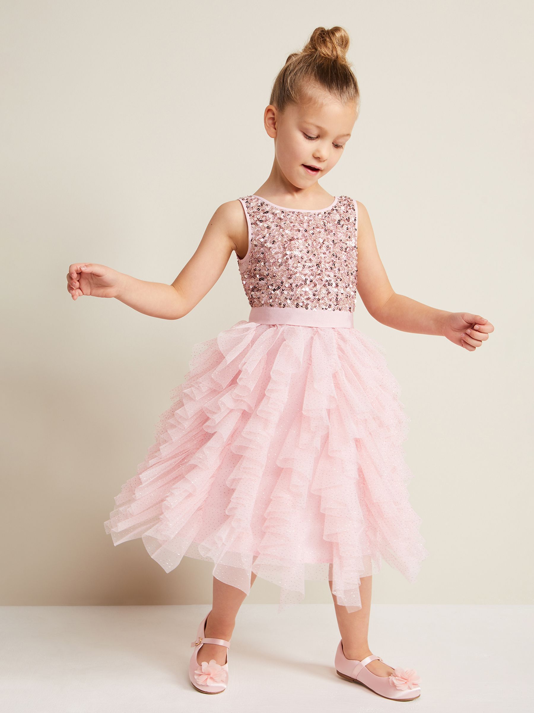 Buy Phase Eight Pink Andrina Sequin Ruffle Dress from the Next UK ...