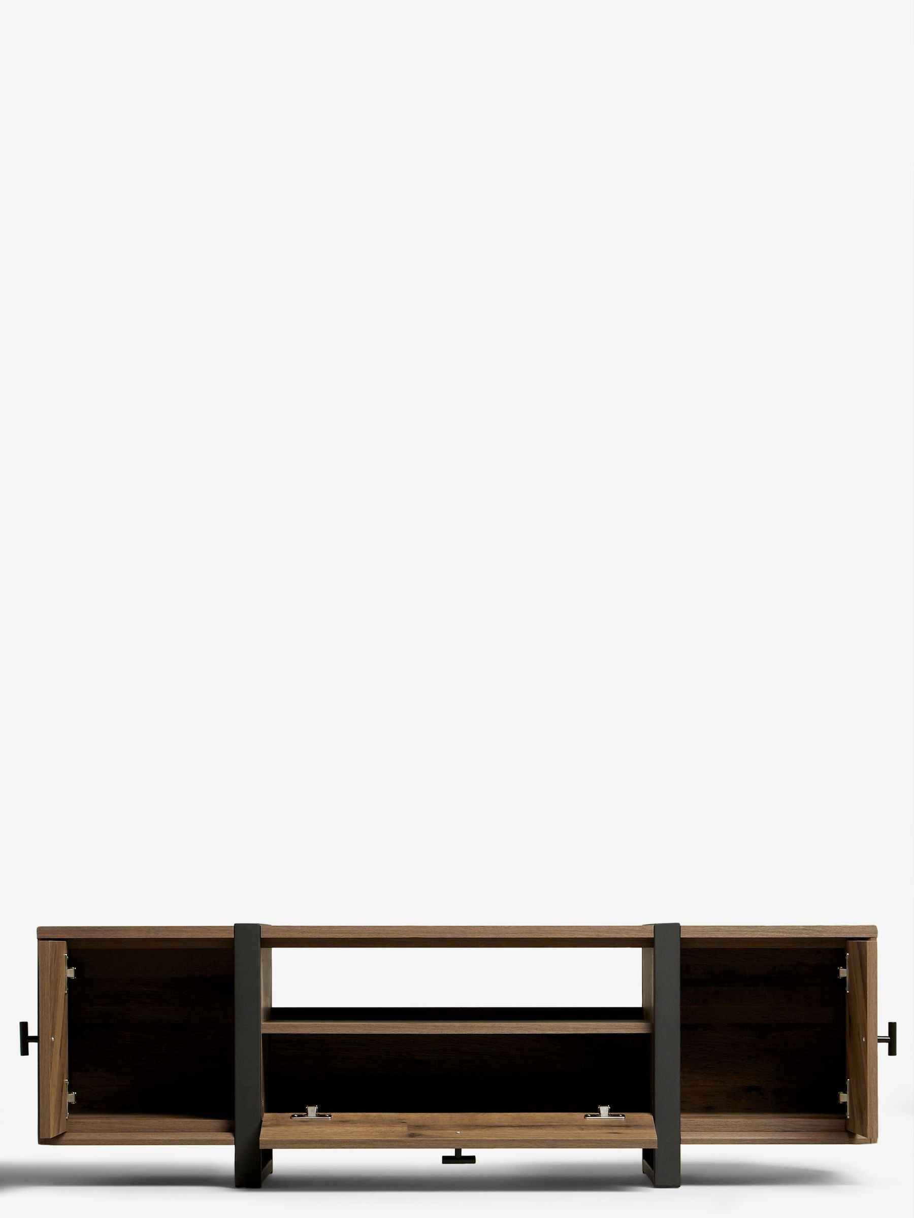 Buy Dark Bronx Chevron Oak Effect Up to 55 inch Slim TV Unit from the ...
