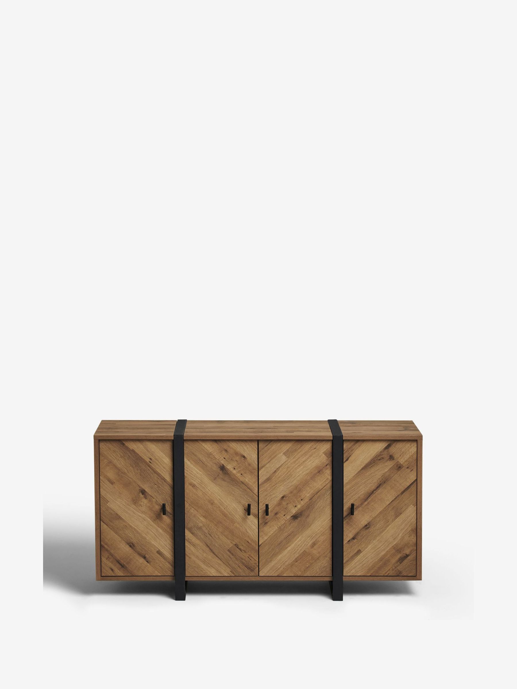 Buy Dark Bronx Chevron Oak Effect Large Sideboard from the Next UK ...