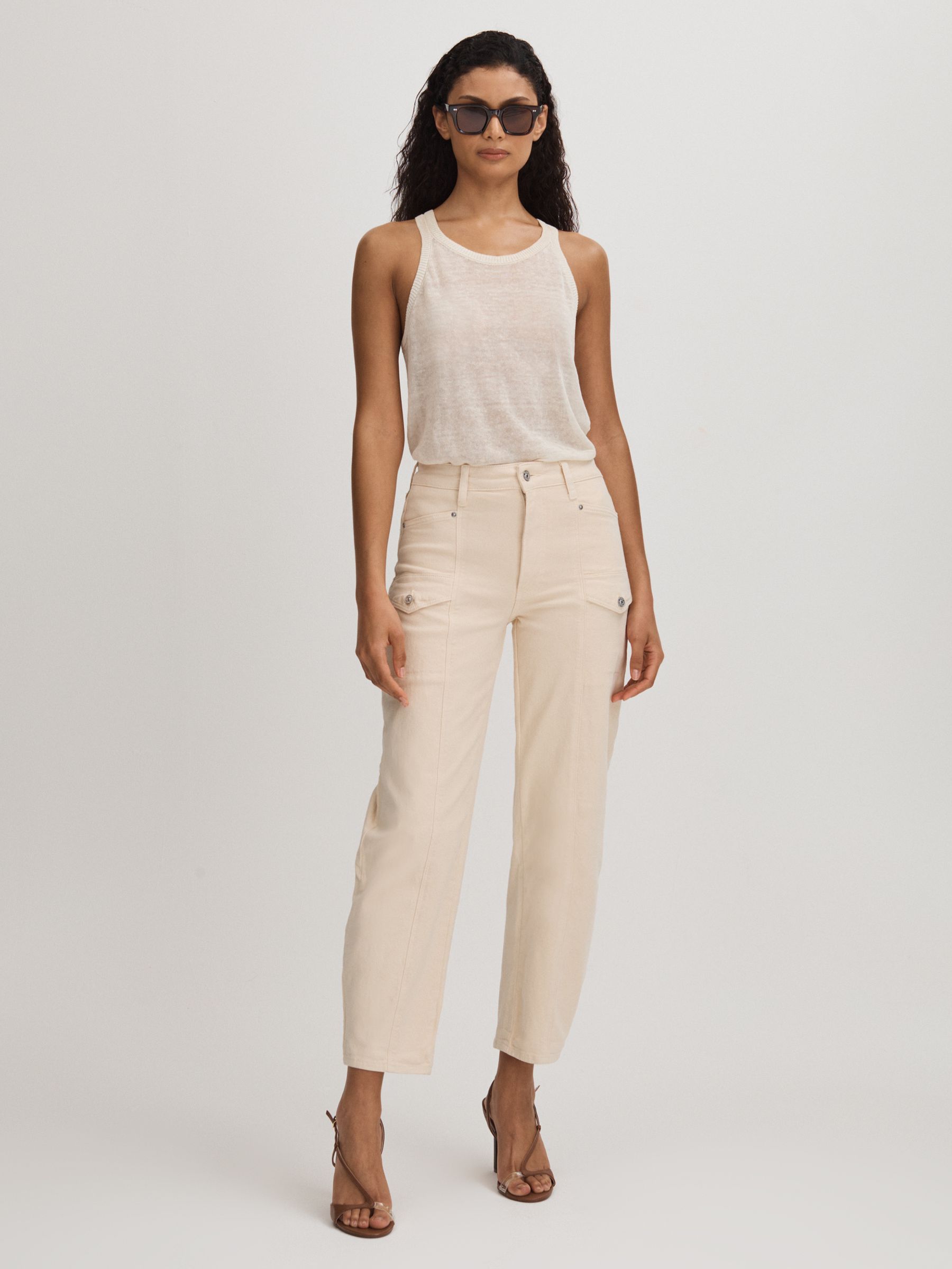 Buy Paige Blonde Sand Barrel Leg Jeans from Next Ireland