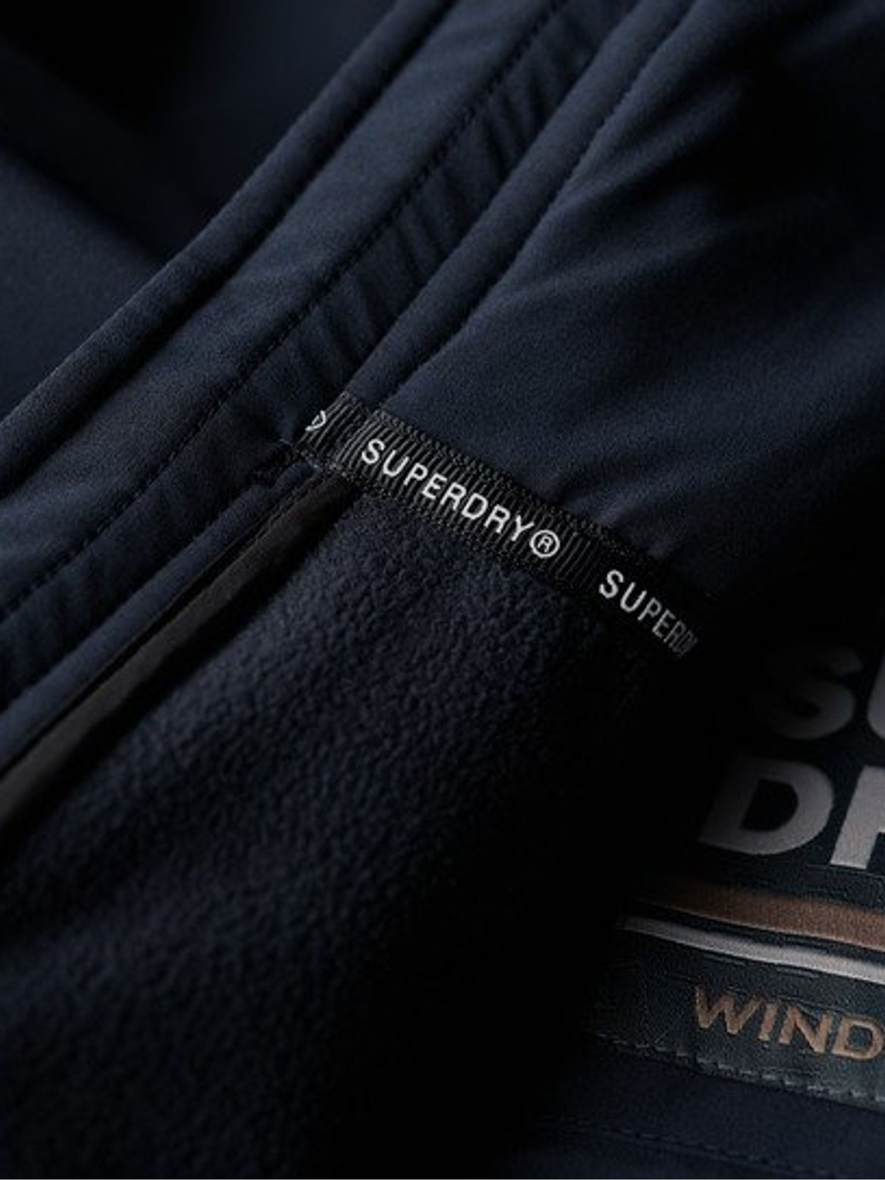 Buy Superdry Blue Hooded Soft Shell Trekker Jacket from the Next UK ...