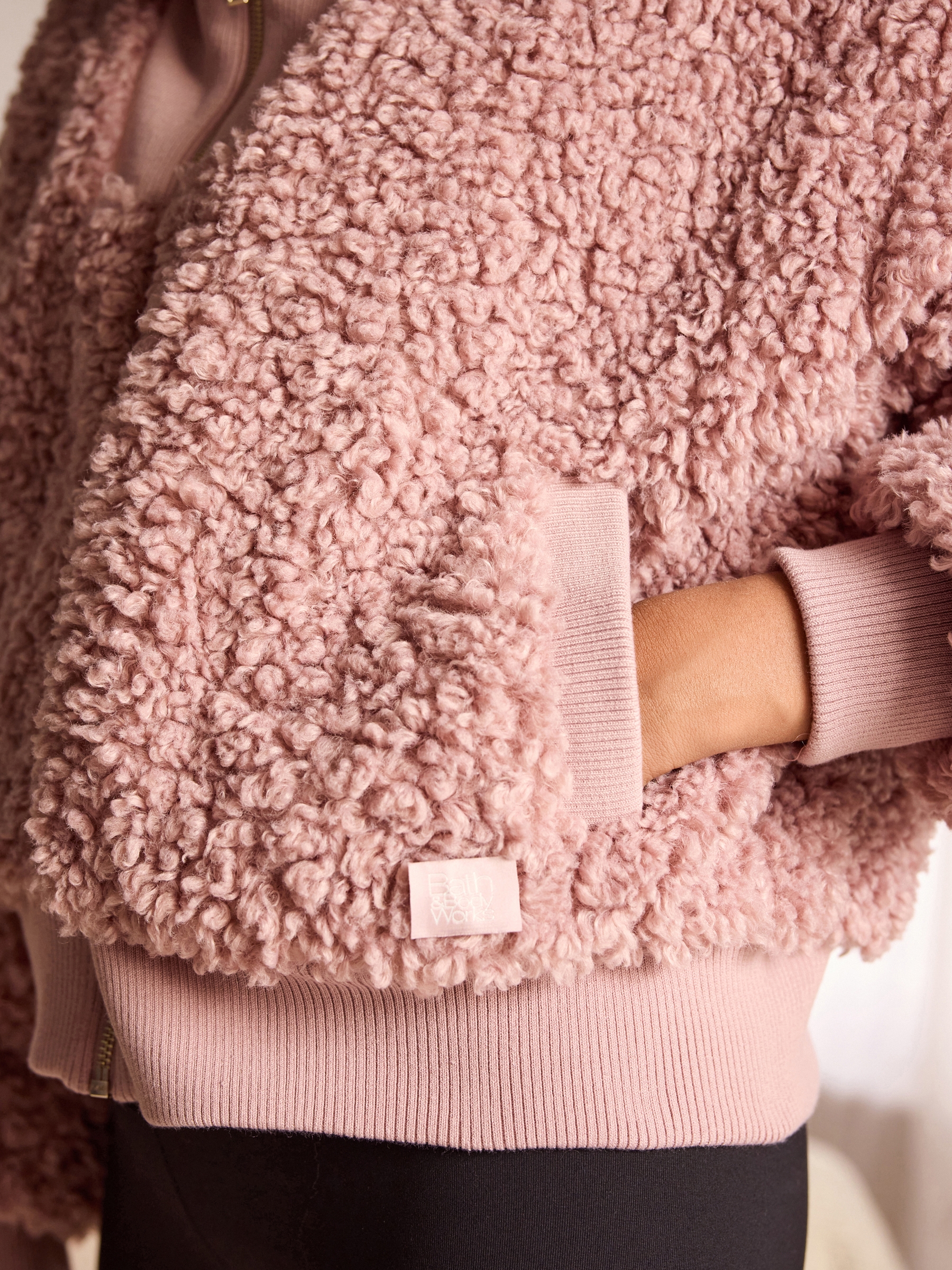 Buy Bath & Body Works Pink Borg Zip Up Jacket from the Next UK online shop