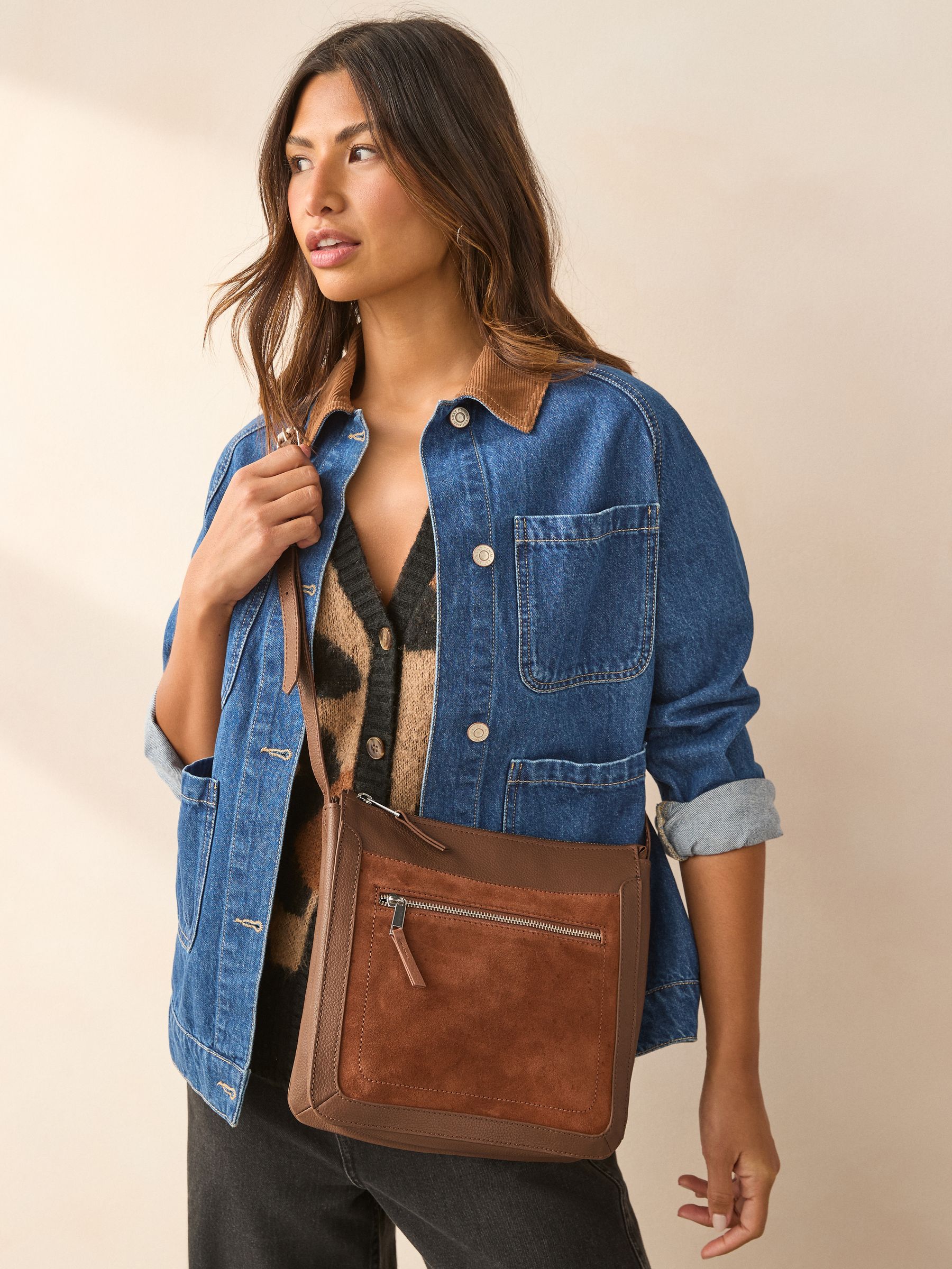 Buy Tan Brown Leather Pocket Messenger Bag from the Next UK online shop