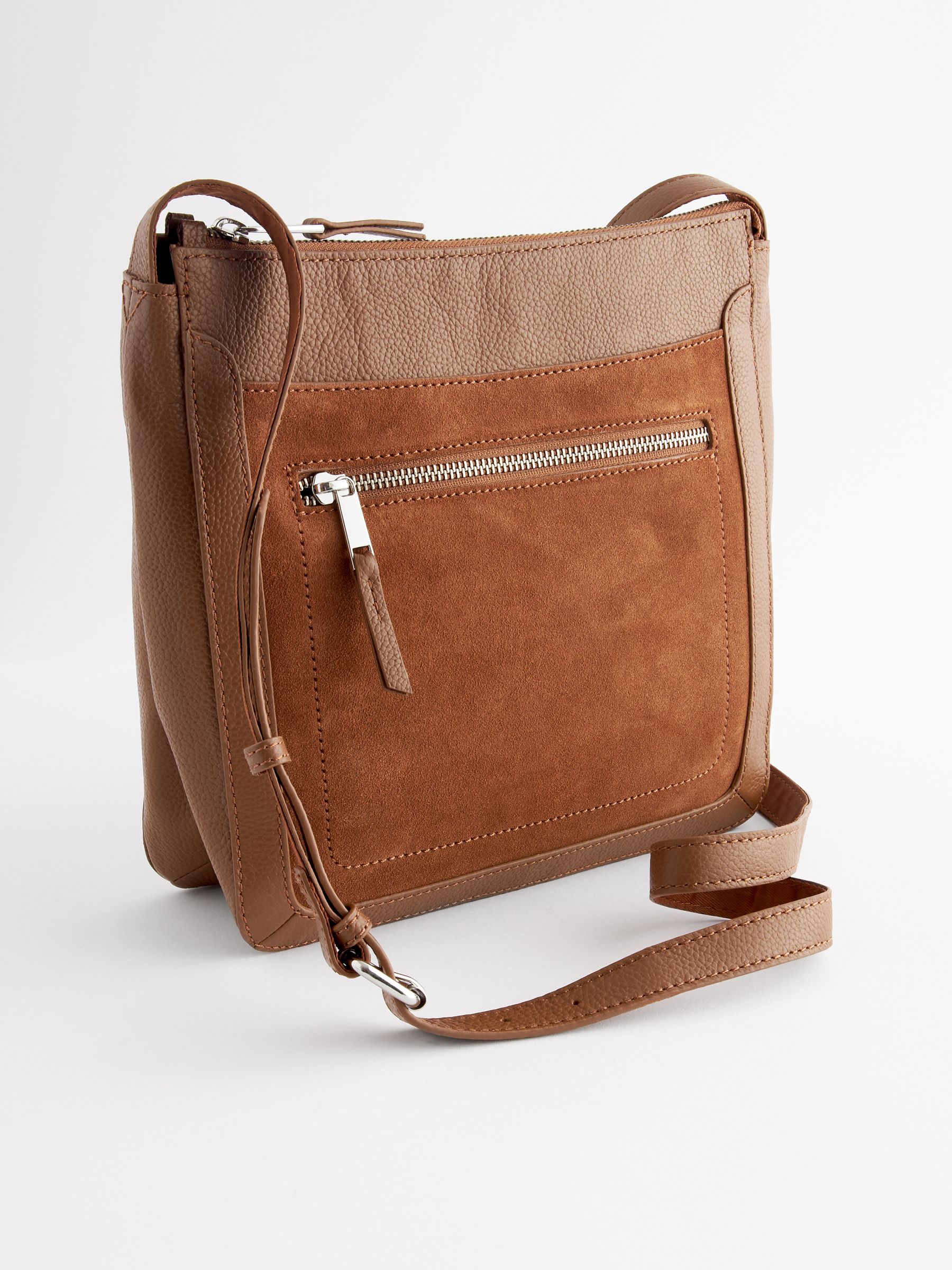 Buy Tan Brown Leather Pocket Messenger Bag from the Next UK online shop