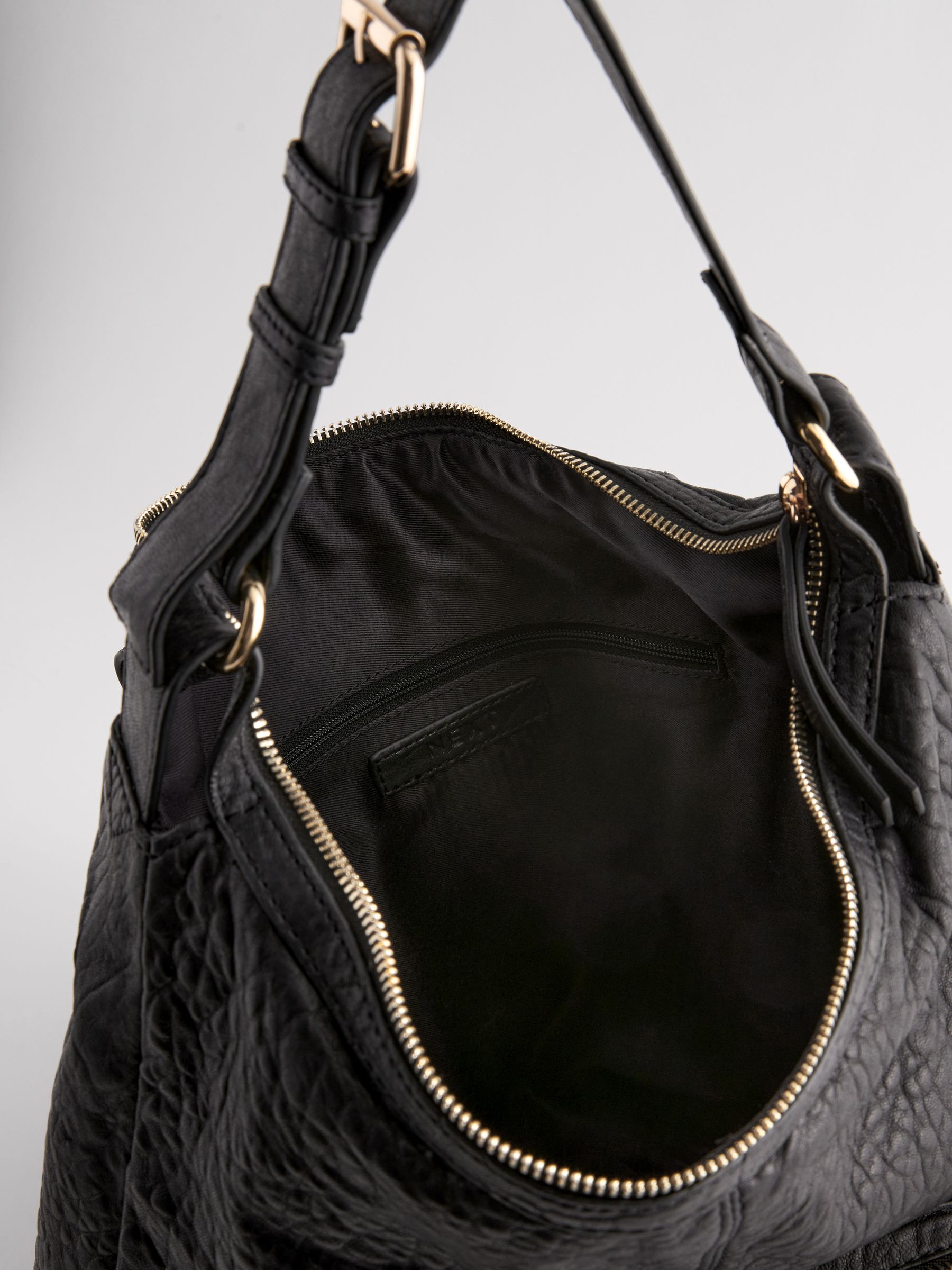 Buy Black Leather Pocket Rucksack from the Next UK online shop