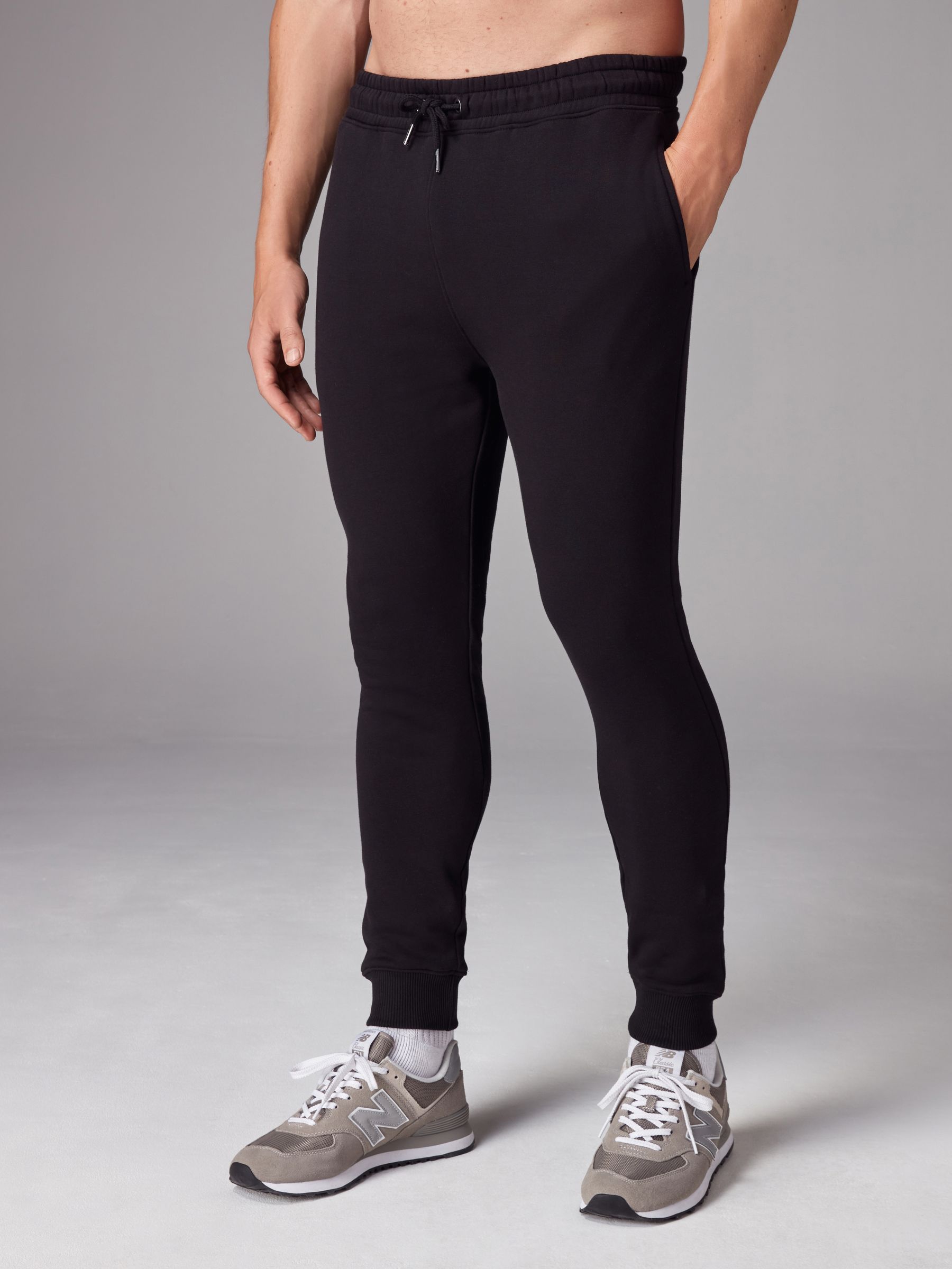 Buy Black Skinny Fit Cotton Rich Jersey Joggers from the Next UK online ...
