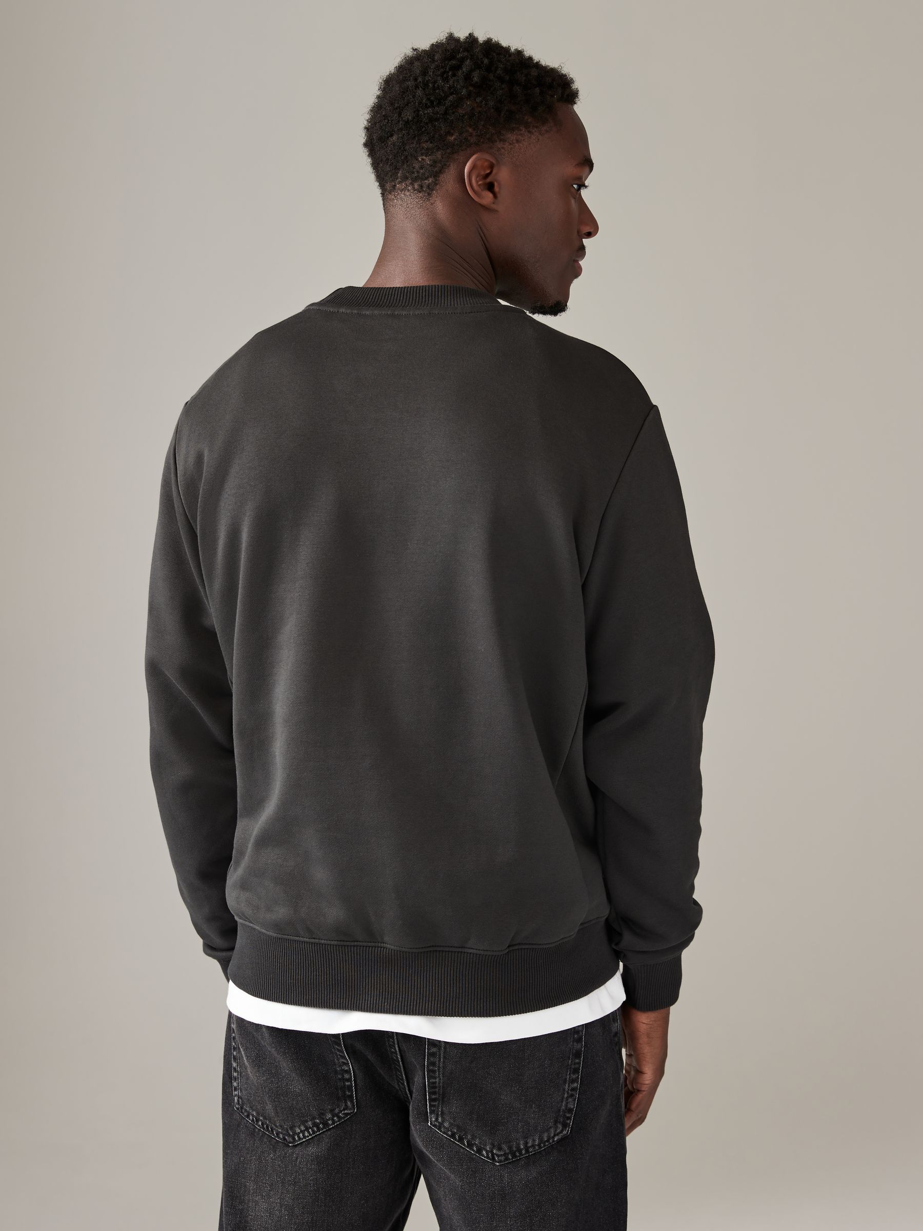 Buy Slate Grey Rich Jersey Crew Sweatshirt from the Next UK online shop