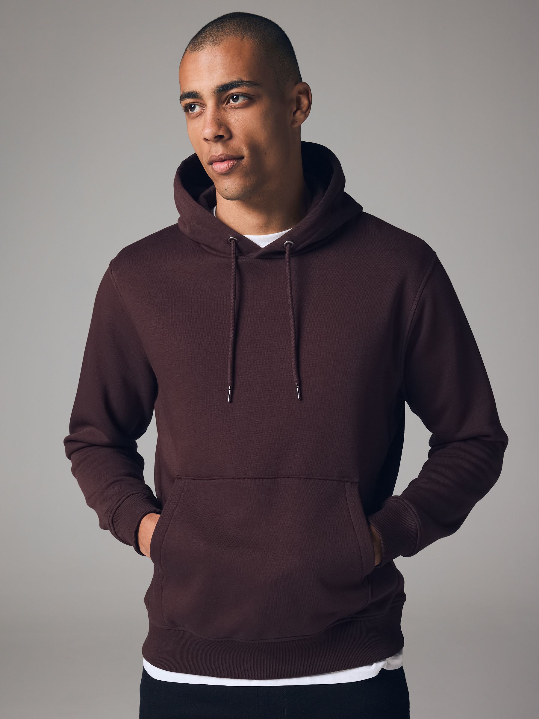 Buy Burgundy Red Regular Fit Rich Jersey Fabric Hoodie from Next United ...