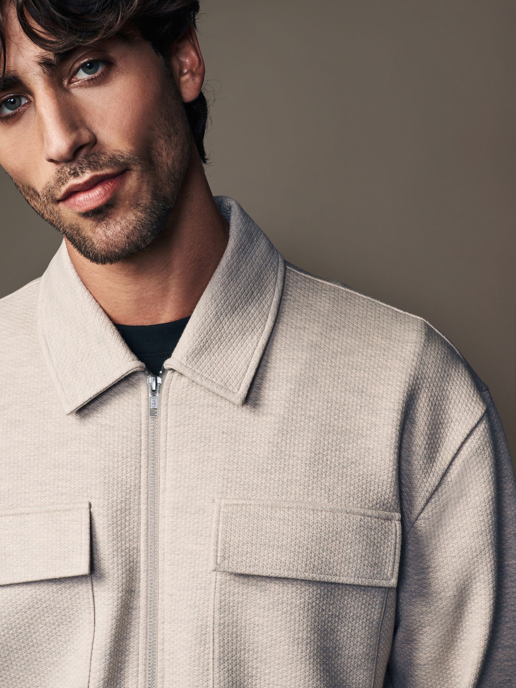 Buy Neutral Zip-Up Shacket from the Next UK online shop