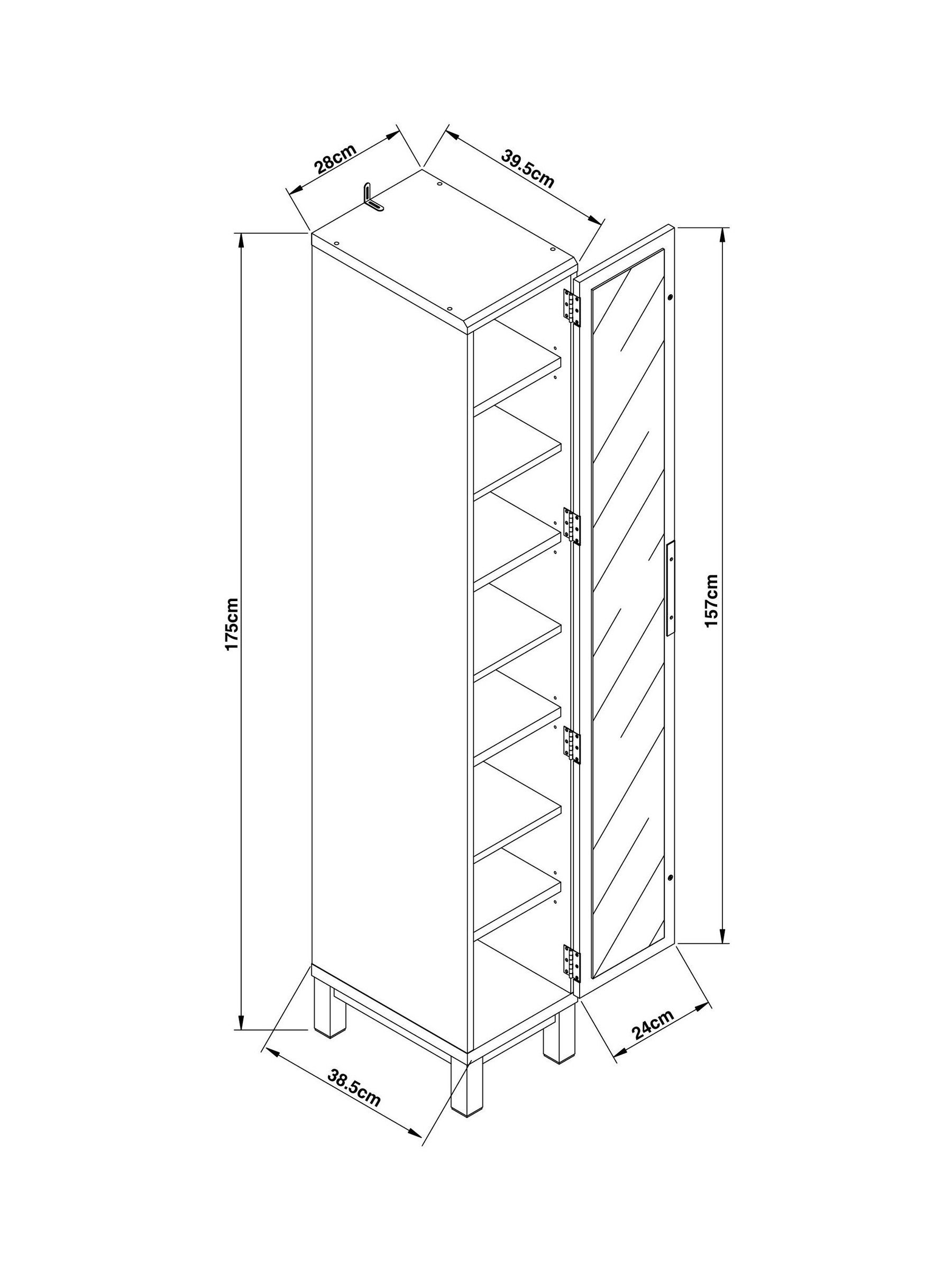 Buy Dark Natural Bronx Tall Hallway Storage Cabinet from the Next UK ...