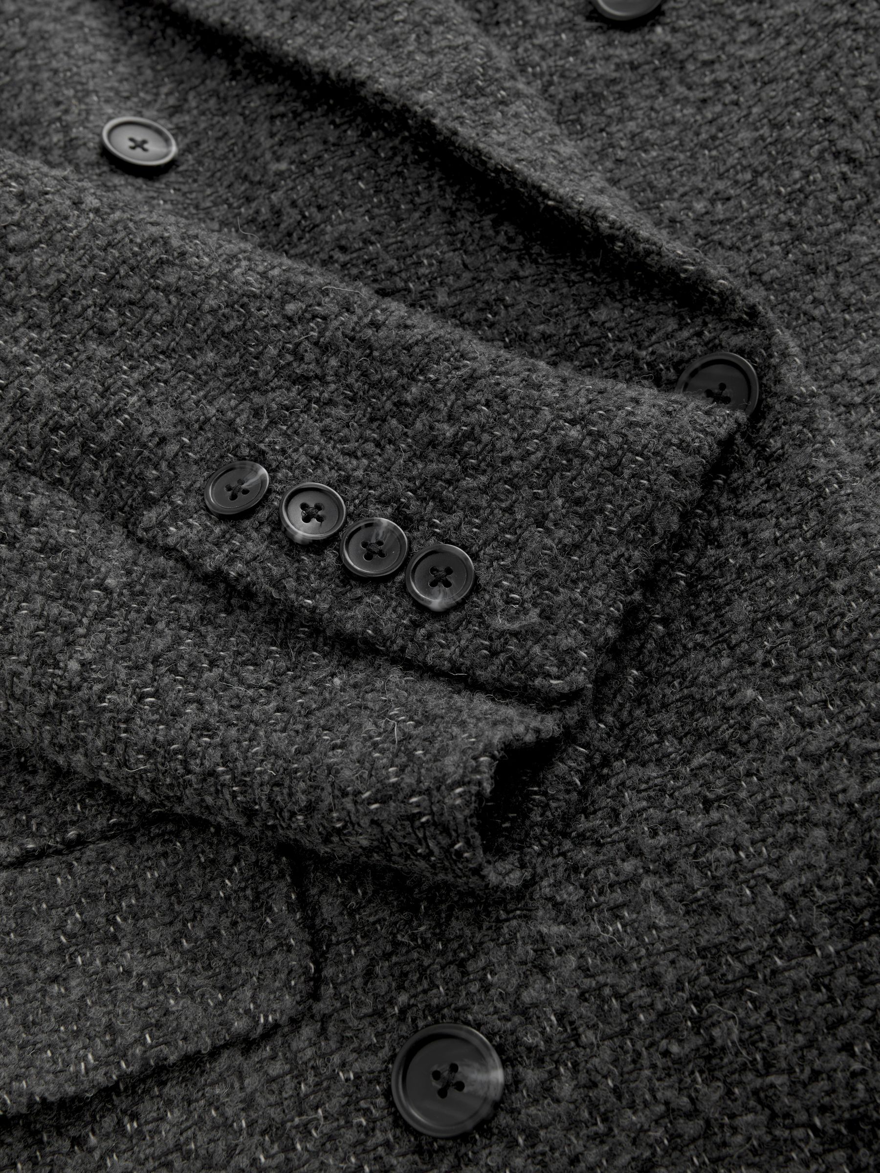Buy Dark Grey Premium Wool Blend Textured Coat from the Next UK online shop