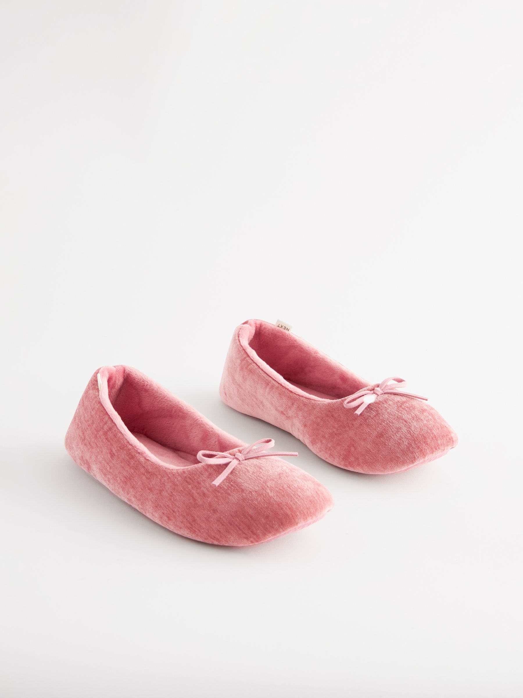Buy Pink Velour Ballet Slippers from the Next UK online shop