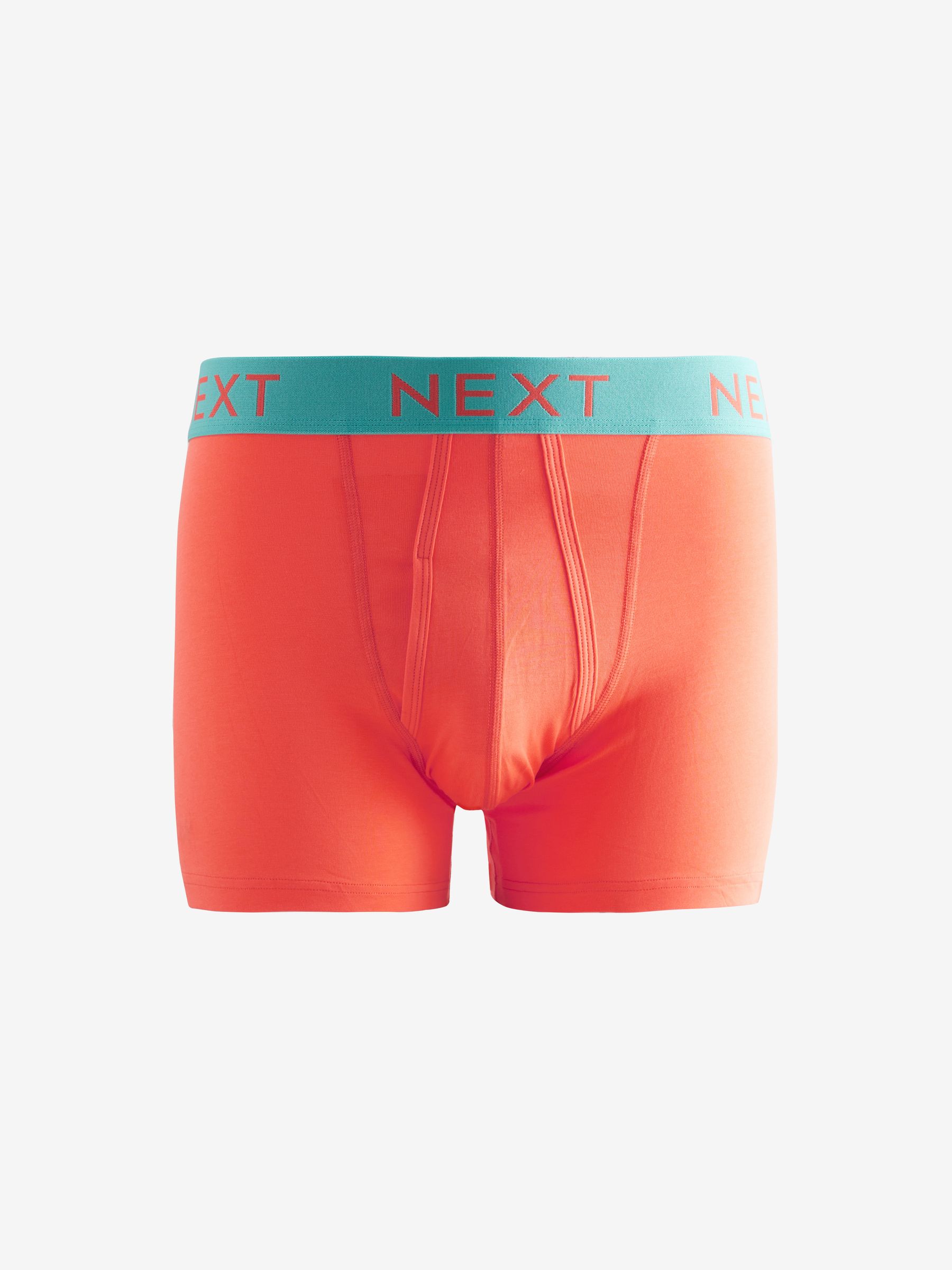 Buy Bright Green/Orange/Blue Contrast Colour 10 pack A-Front Boxers ...