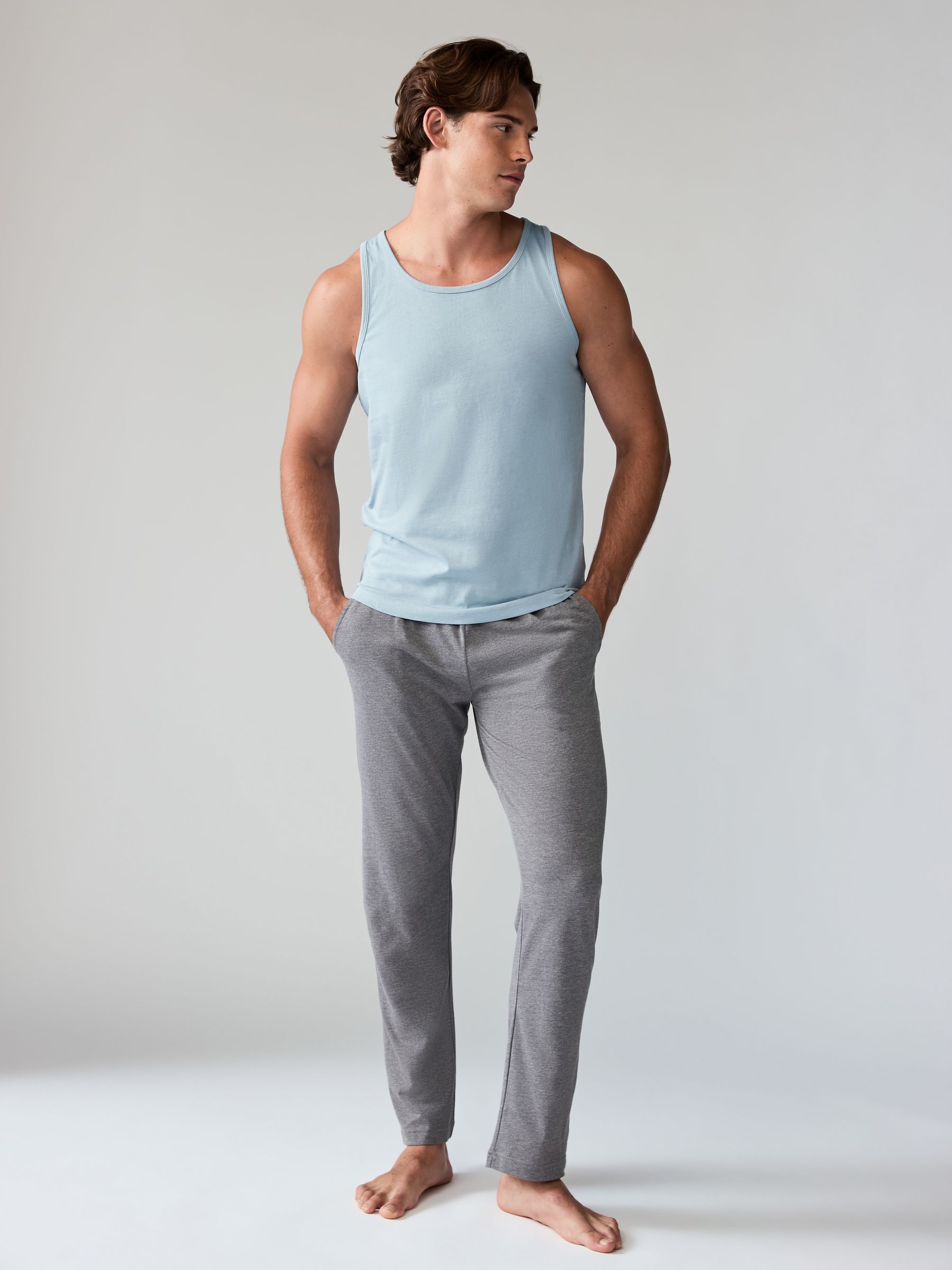 Buy Mixed Blues 100% Cotton Layering Vests 5 Pack from the Next UK ...